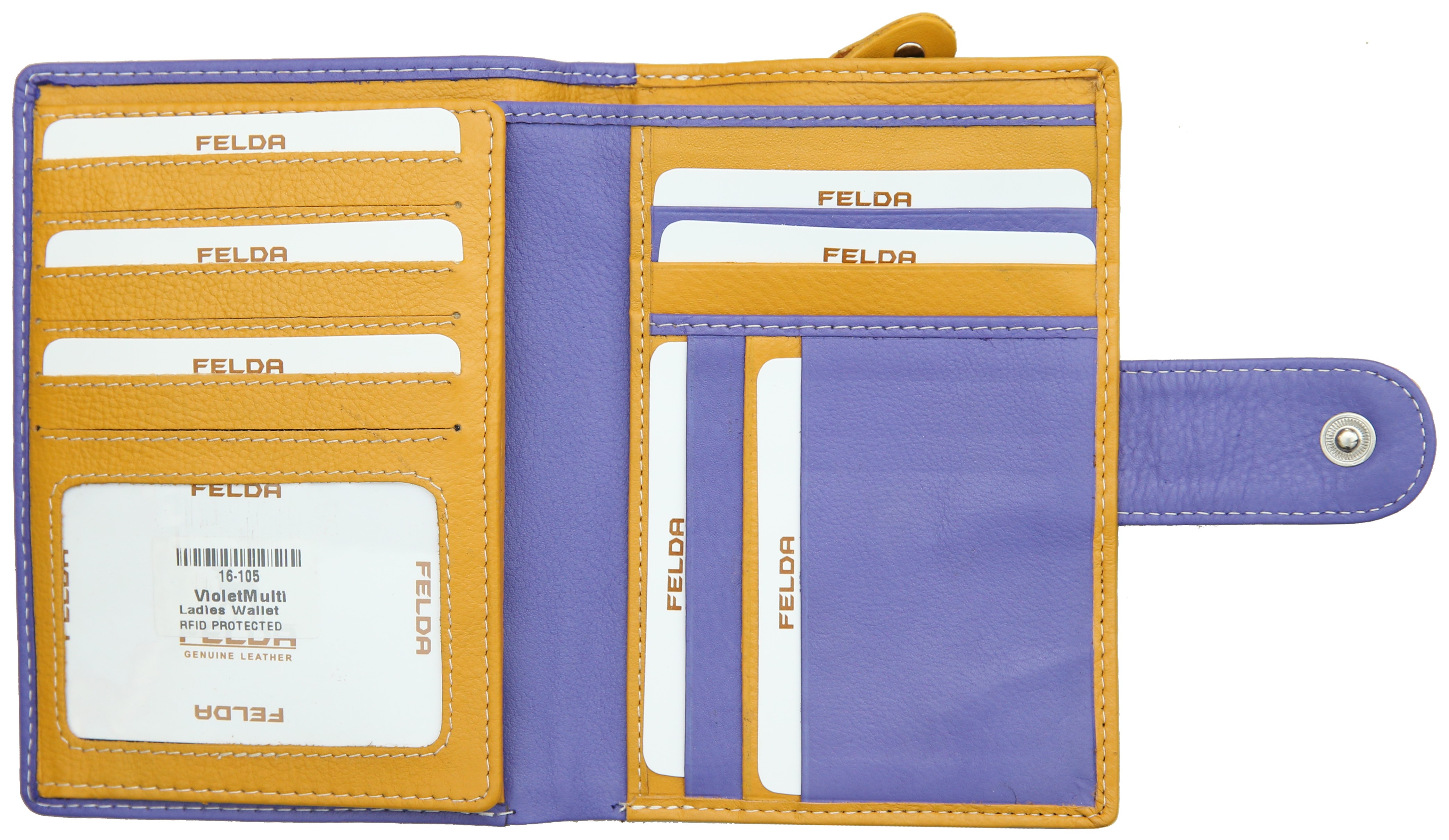 Felda RFID Genuine Leather Ladies Large Purse Wallet 23 Card Slot With ...