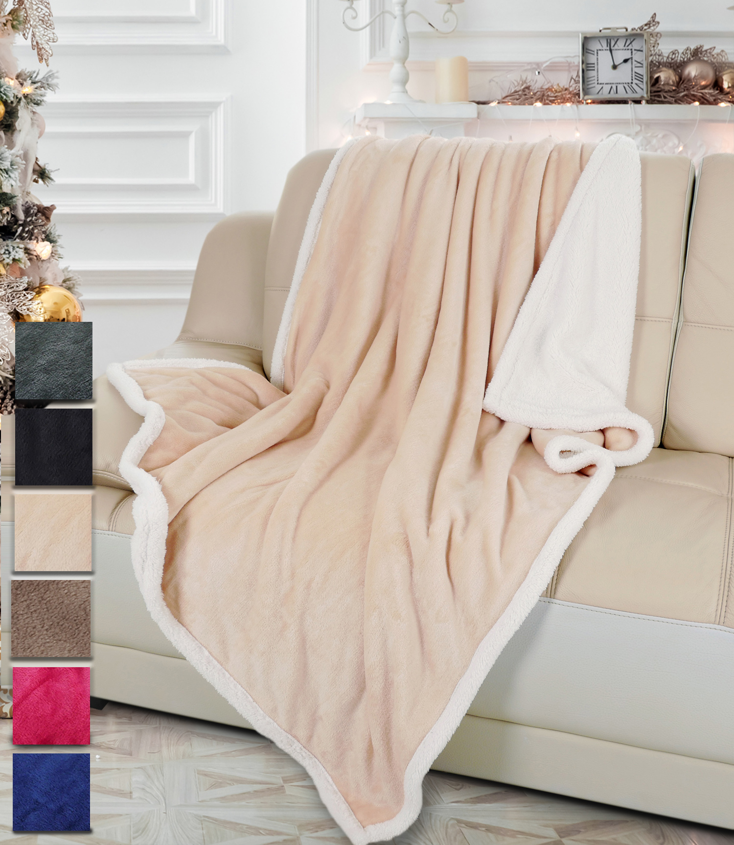 Sherpa Blanket Throw Soft Fleece Reversible Blanket Sofa Couch Bed sherpa-blanket-throw-soft-fleece-reversible-blanket-sofa-couch-bed