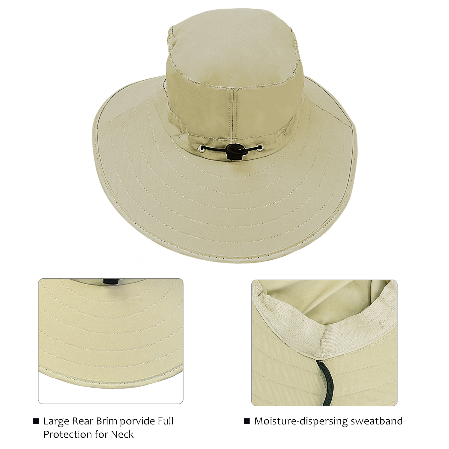 Wide Brim Sun Hats for Women UV Protection UPF 50+ Foldable Mesh Net ...