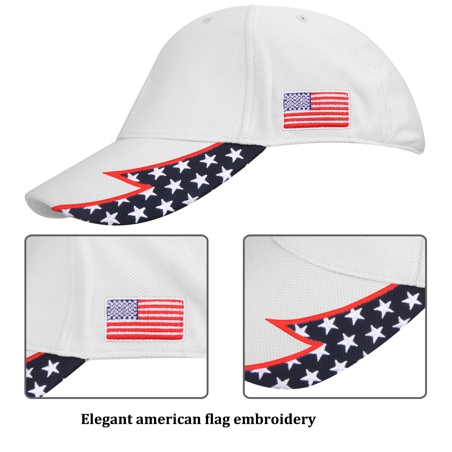 USA Flag Baseball Cap for Men Women Sun Protection Trucker Hat American ...