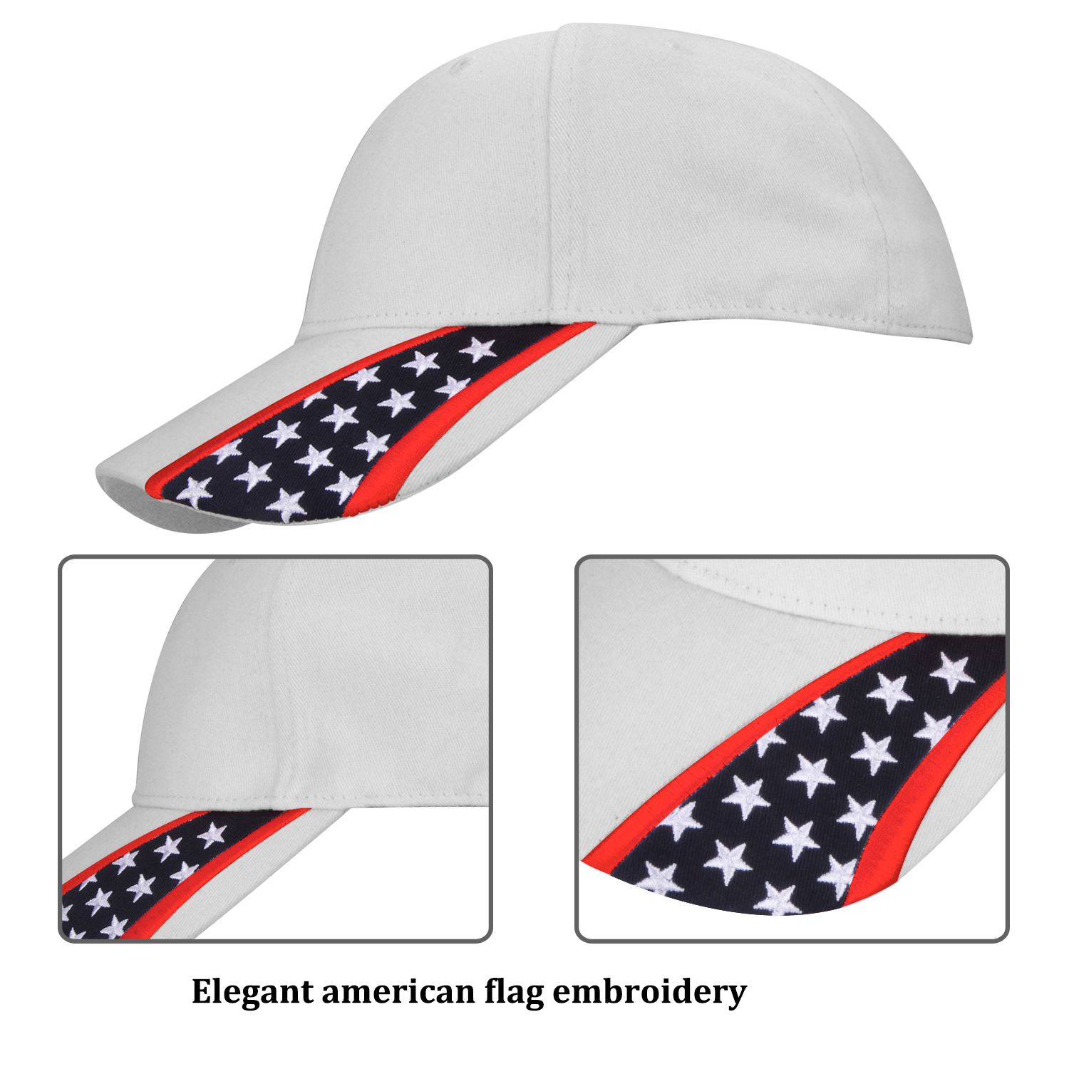 Baseball Cap for Men Women Washed Dad Hat USA American Flag Caps Trucker | eBay