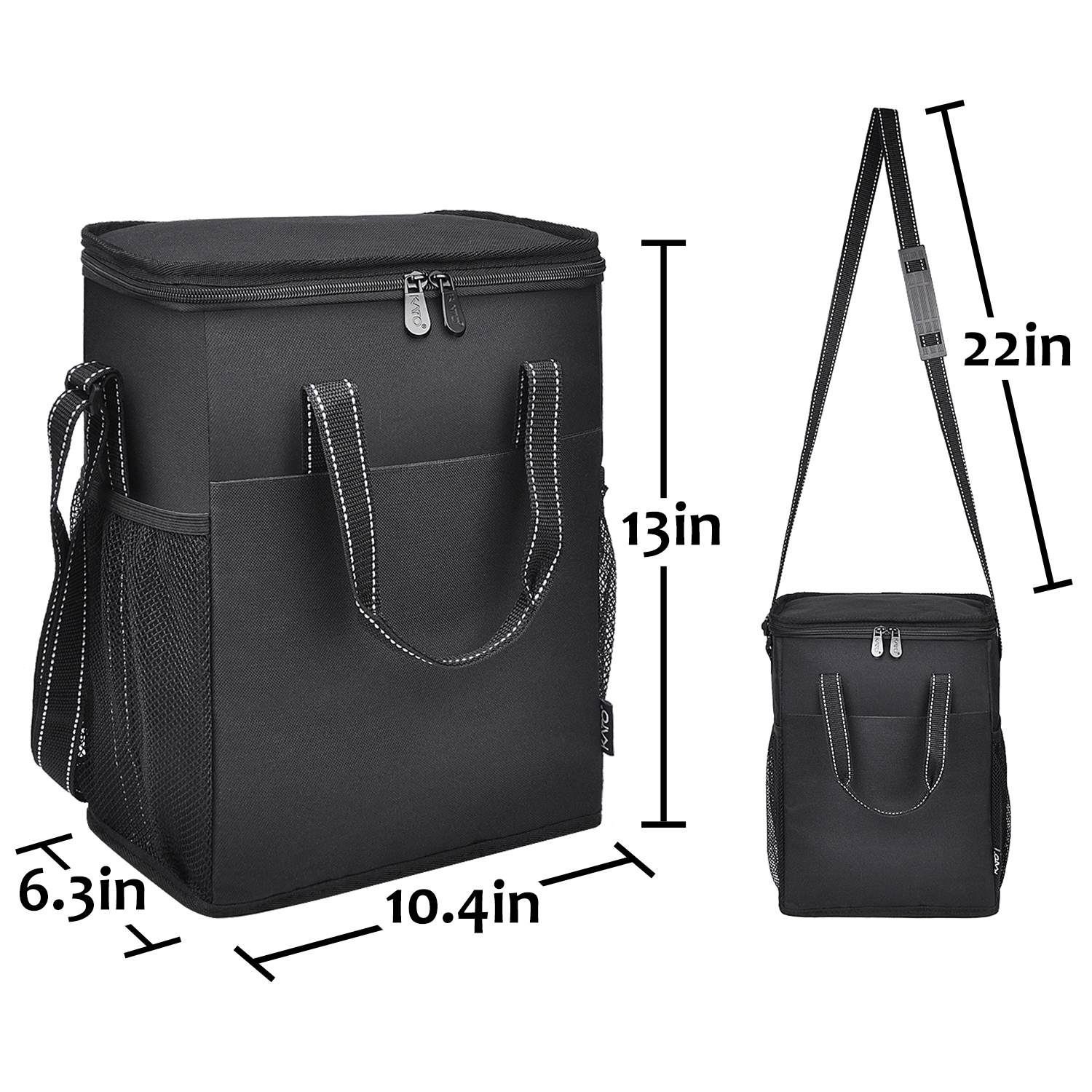 KATO 6 Bottle Wine Carrier Insulated Carrying Case Cooler Tote Bag ...