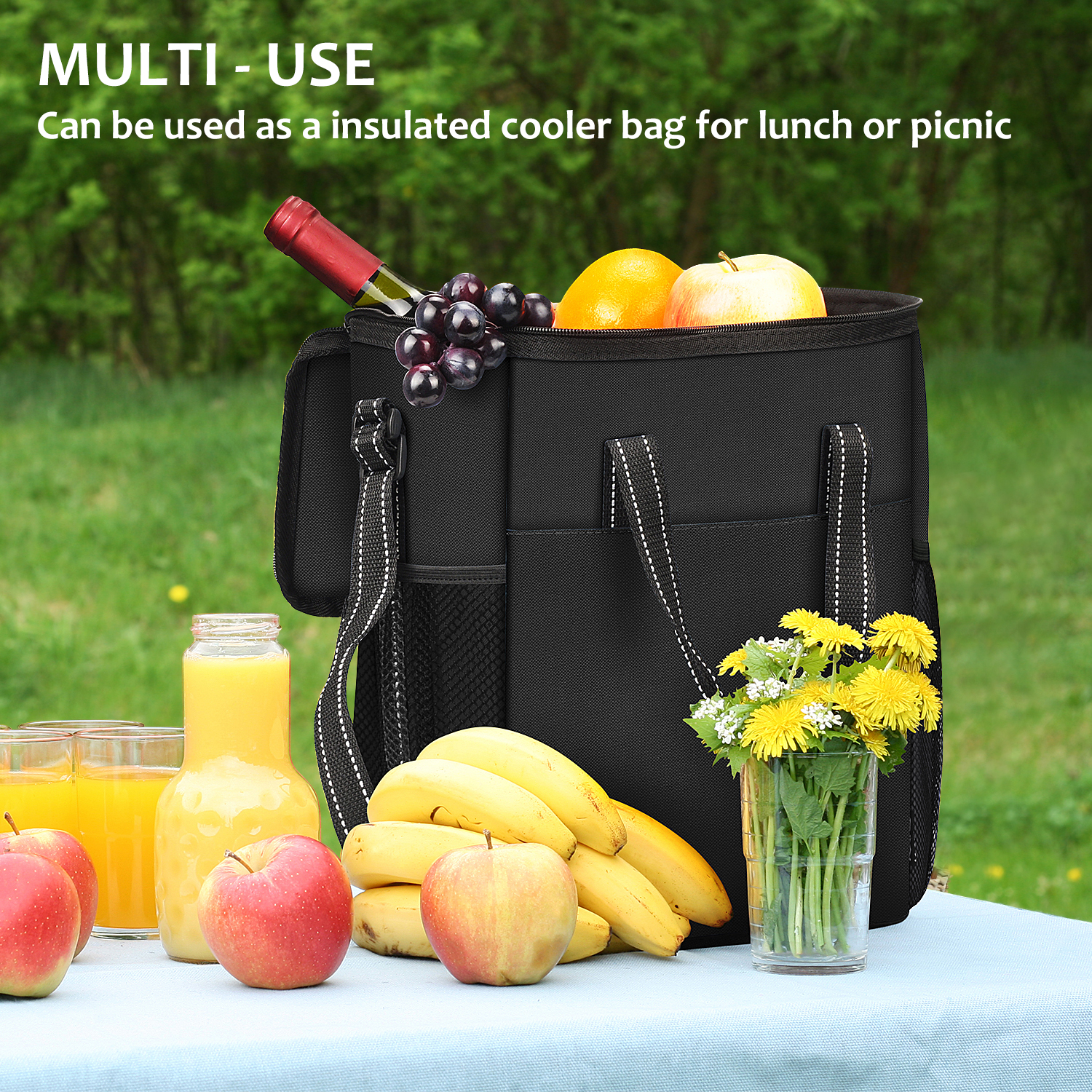 KATO 6 Bottle Wine Carrier Insulated Carrying Case Cooler Tote Bag ...