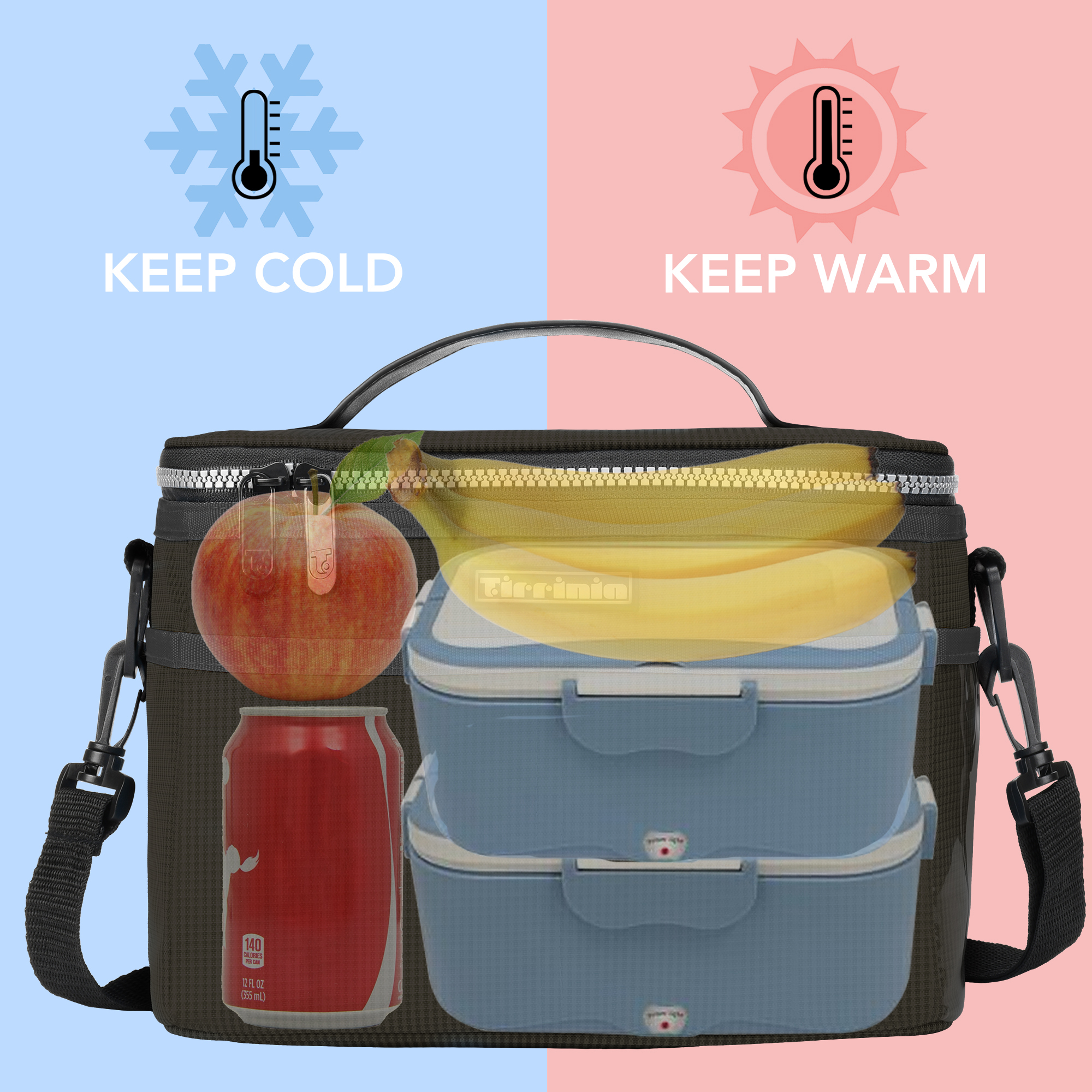 Insulated Lunch Bag Adult Small Lunch Box For Work Office School Men ...