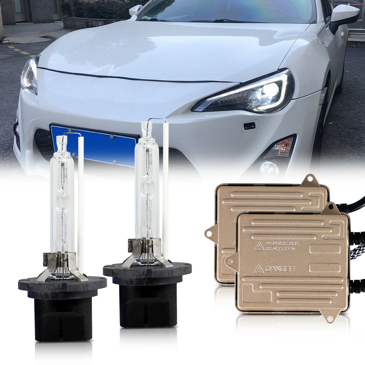 2 PCS D2H D2S D2R Headlight Xenon Bulbs with Ballast HID Conversion Kit | eBay