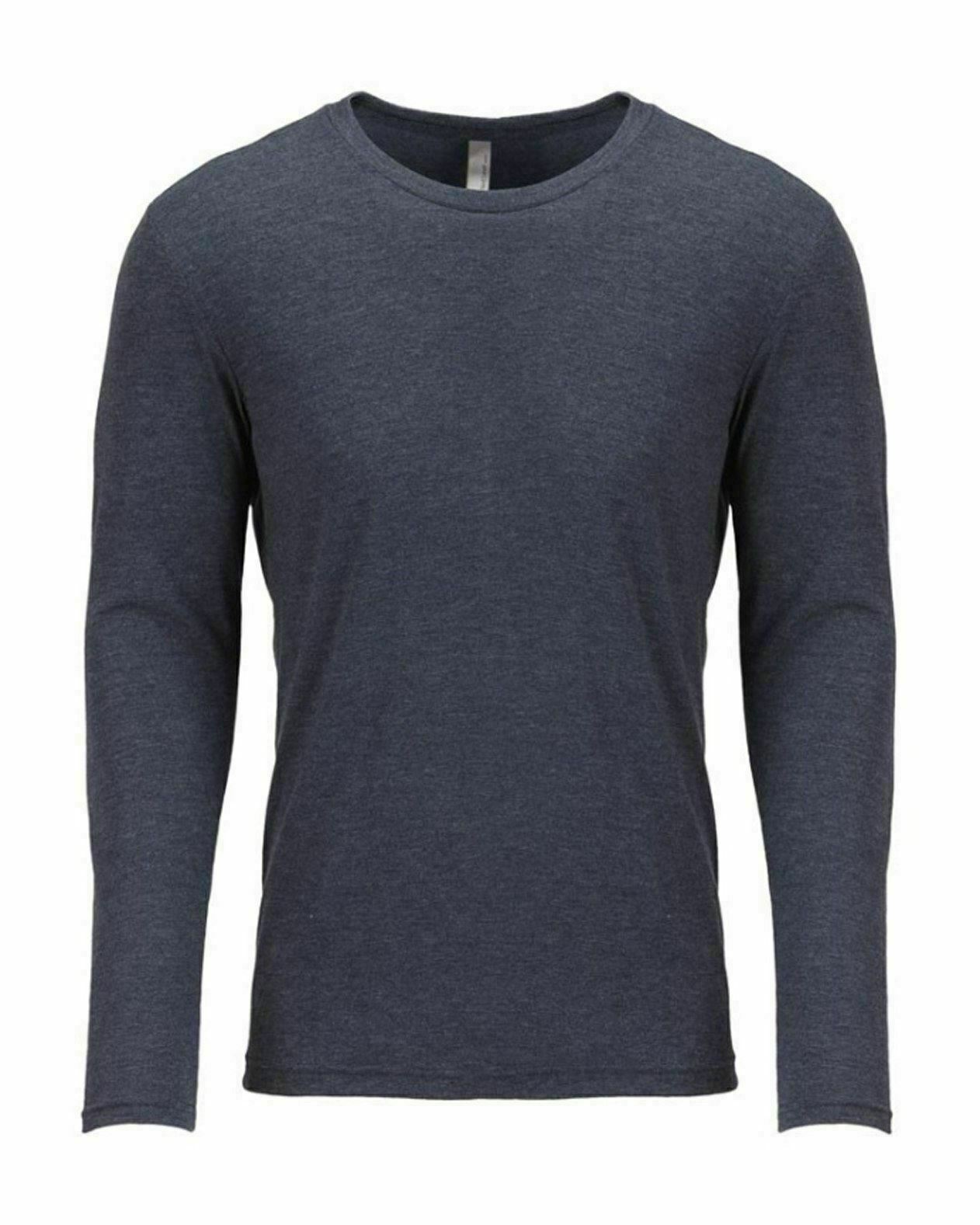 Next Level Men's Triblend Long Sleeve Crew Neck Tee Shirt Premium XS ...