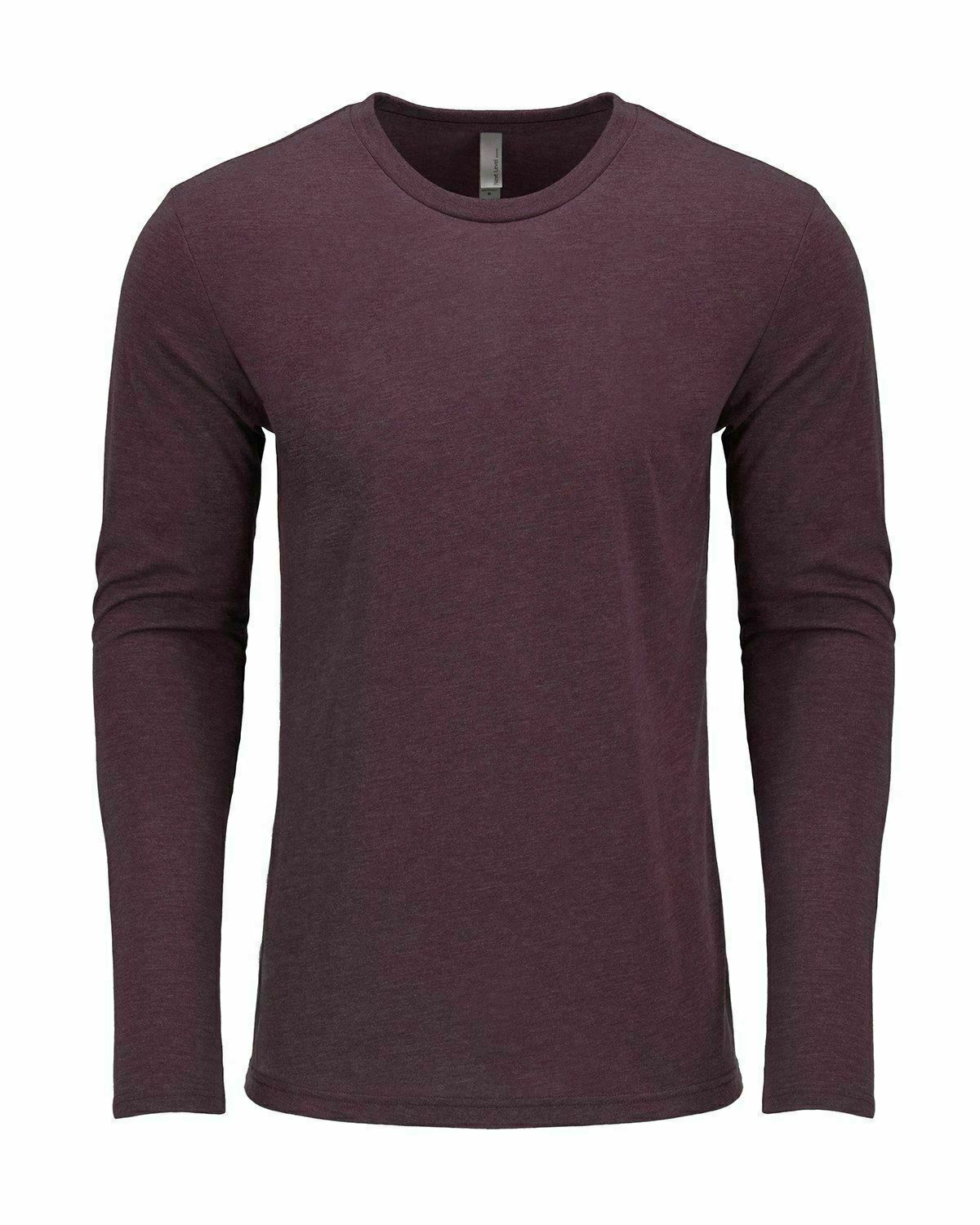 Next Level Men's Triblend Long Sleeve Crew Neck Tee Shirt Premium XS ...