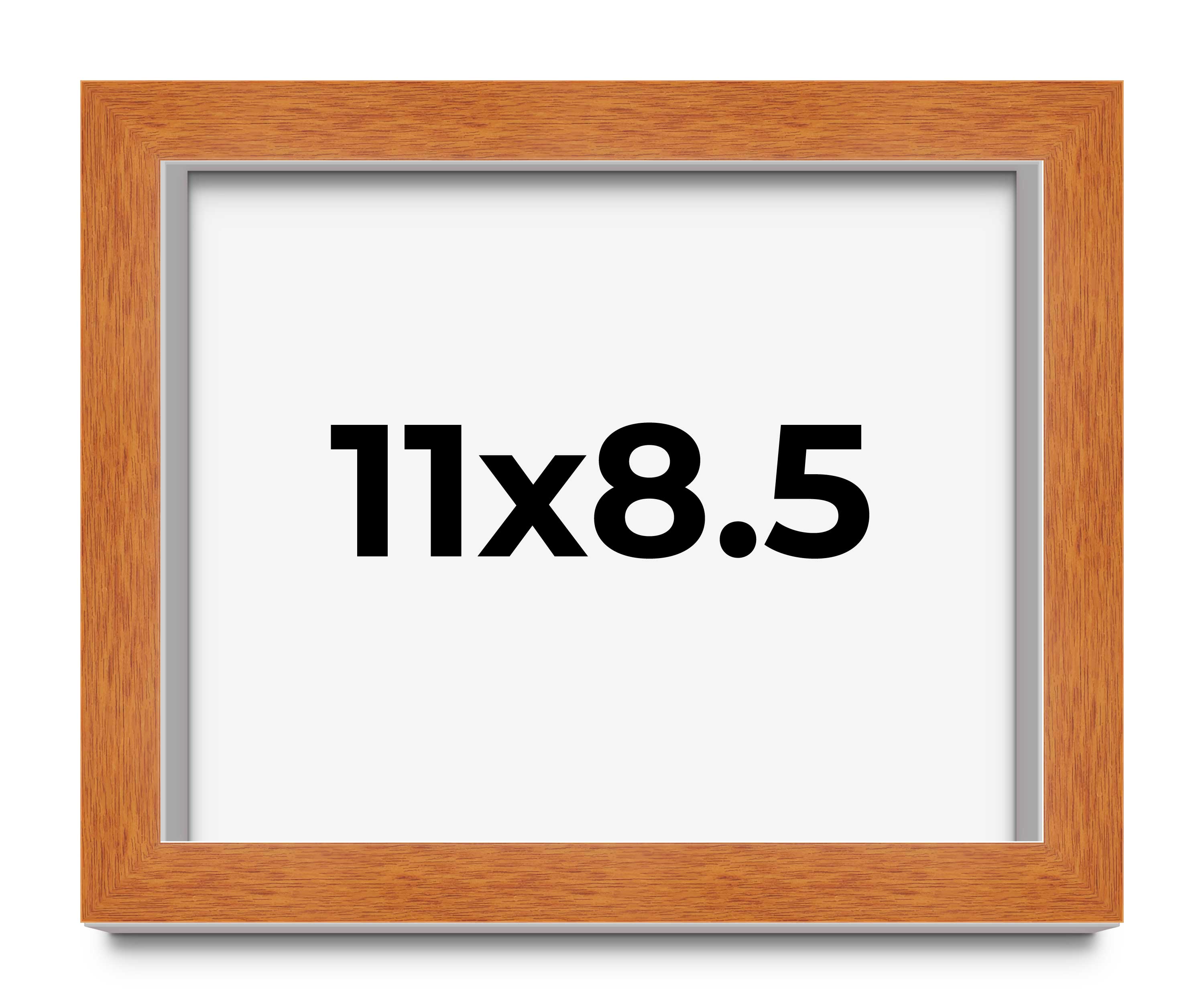 11x8.5 Frame Honey Pecan Brown Picture Frame Photo Frame UV Acrylic ...