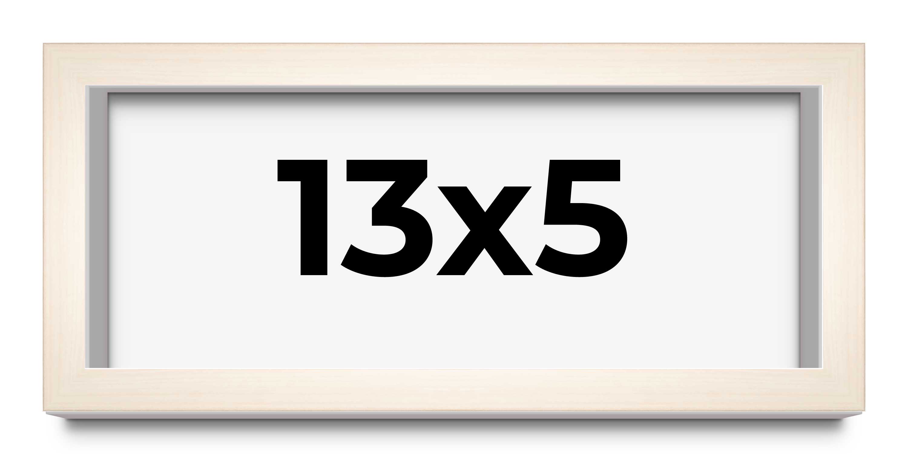 13x5 Frame White Wash Picture Frame Modern Photo Frame UV Acrylic, Acid ...