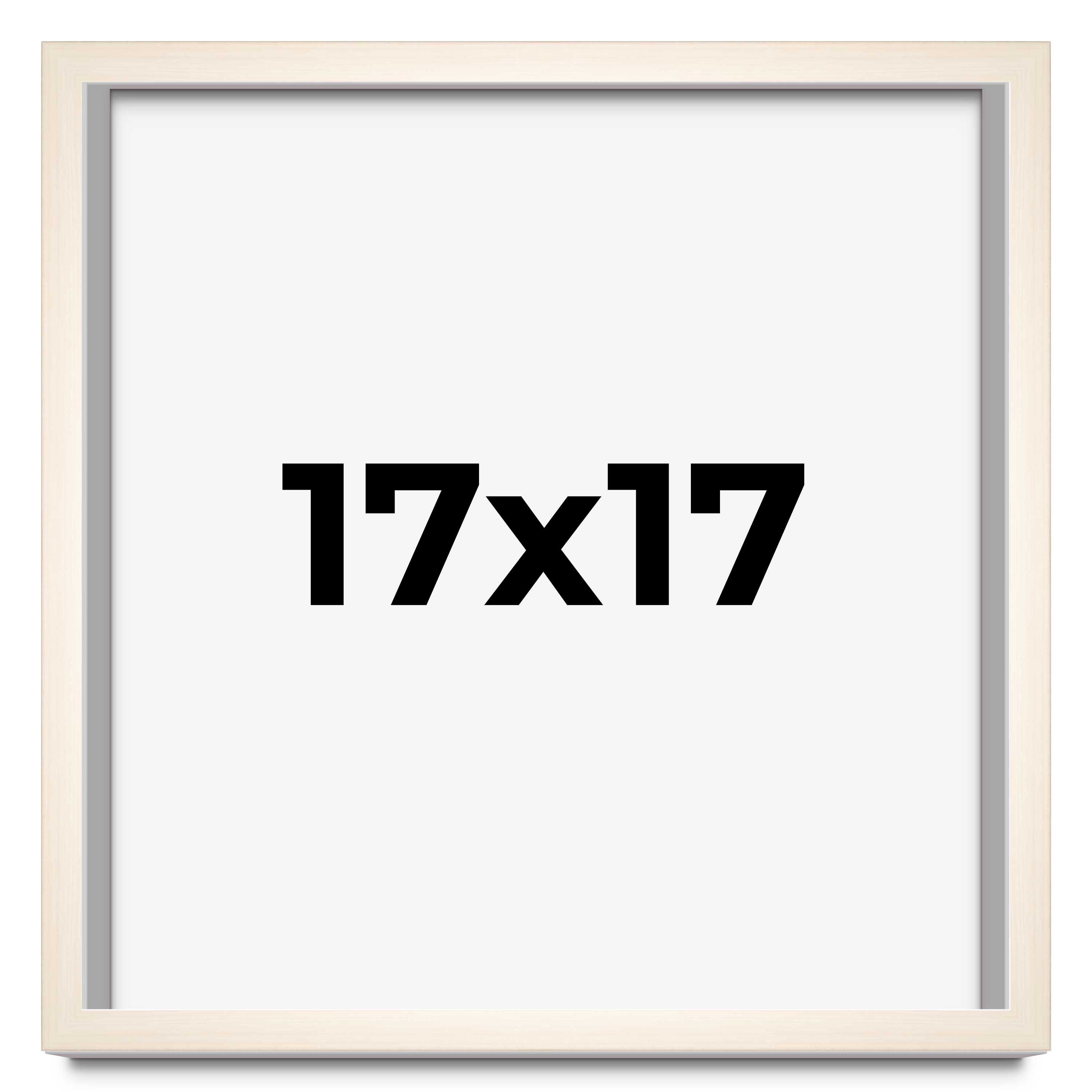 17x17 Shadow Box Cream of Wheat White Washed Display Frame | 0.875 ...