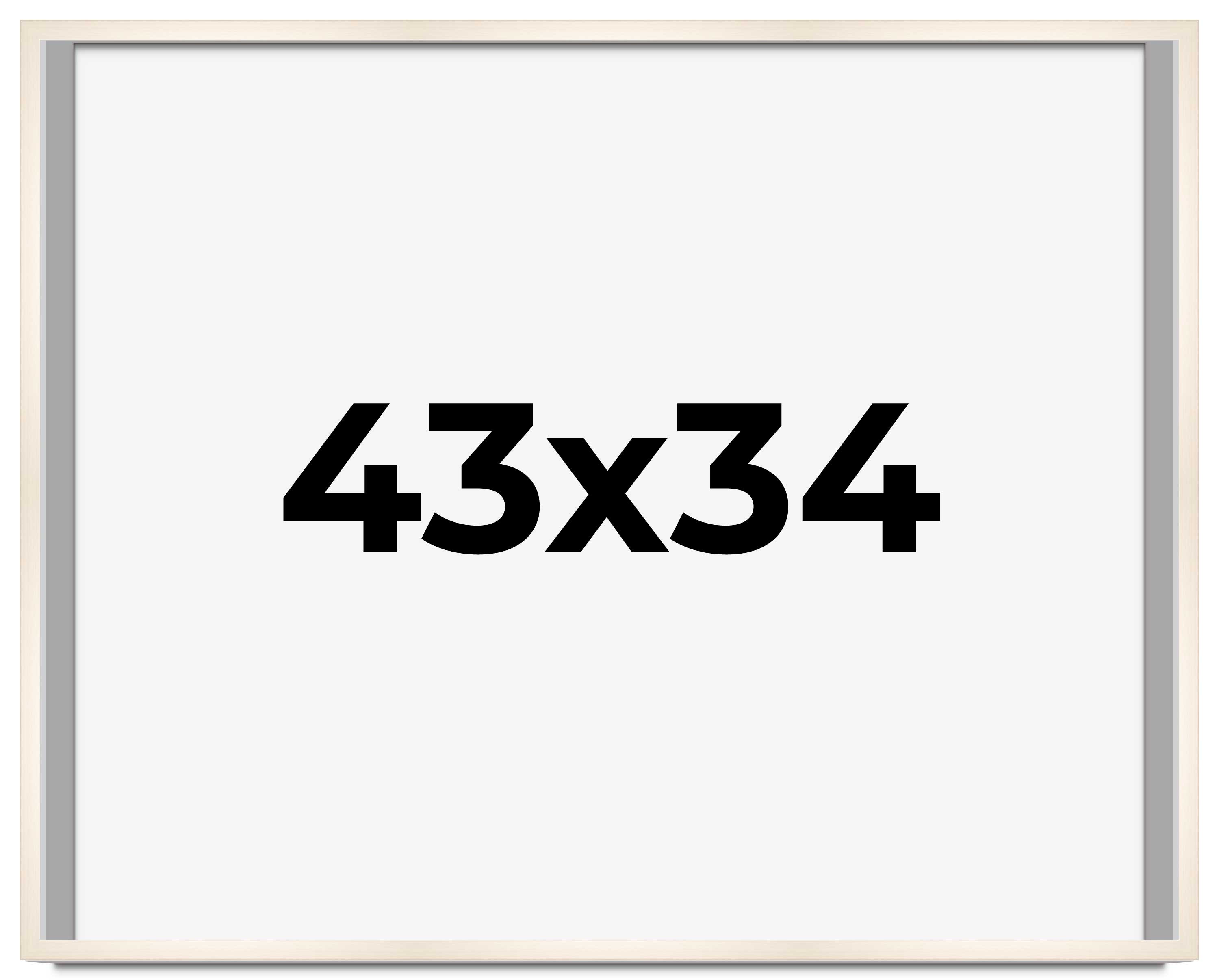 43x34 Frame White Wash Picture Frame Modern Photo Frame UV Acrylic ...