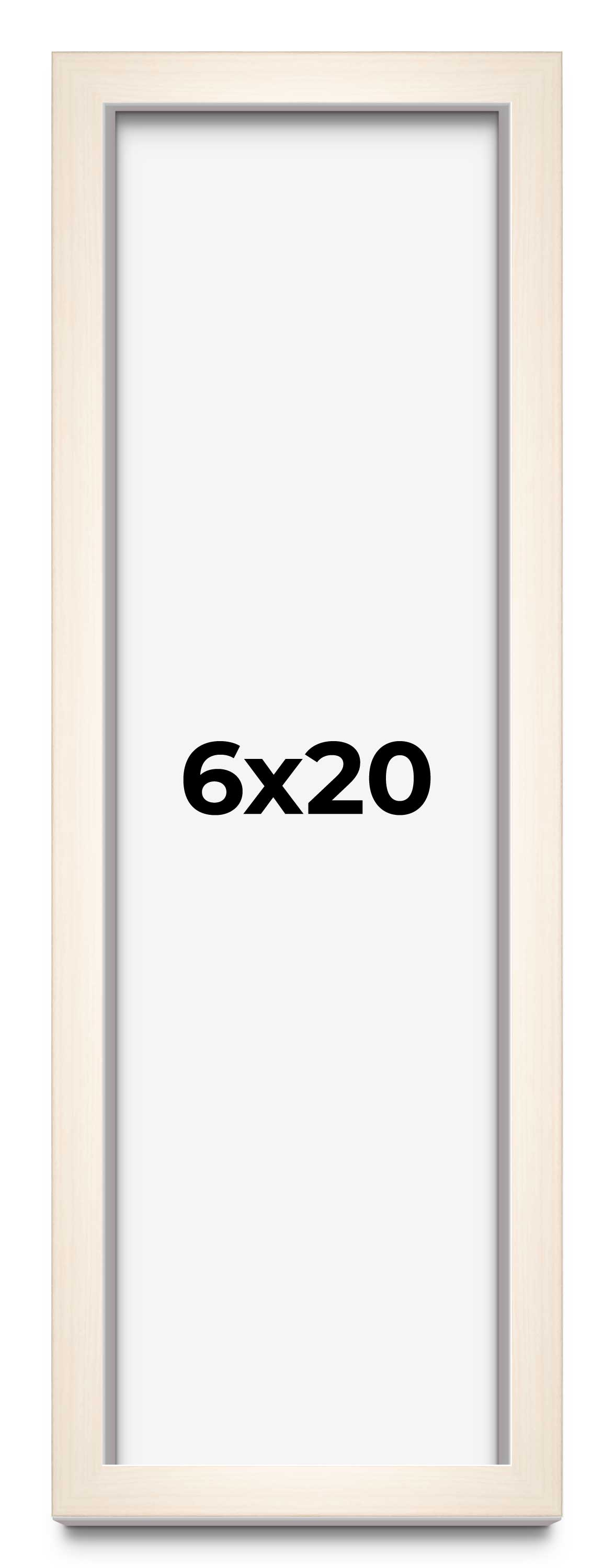 6x20 Shadow Box Cream of Wheat White Washed Display Frame | 0.875 ...