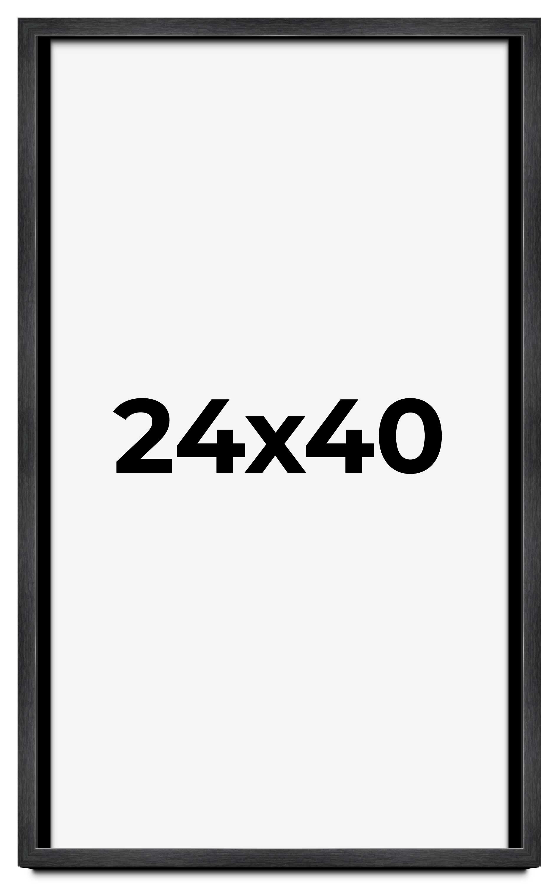 24x40 Frame Black Charcoal Grey Wood Textured Picture Frame | 0.75 Inch ...