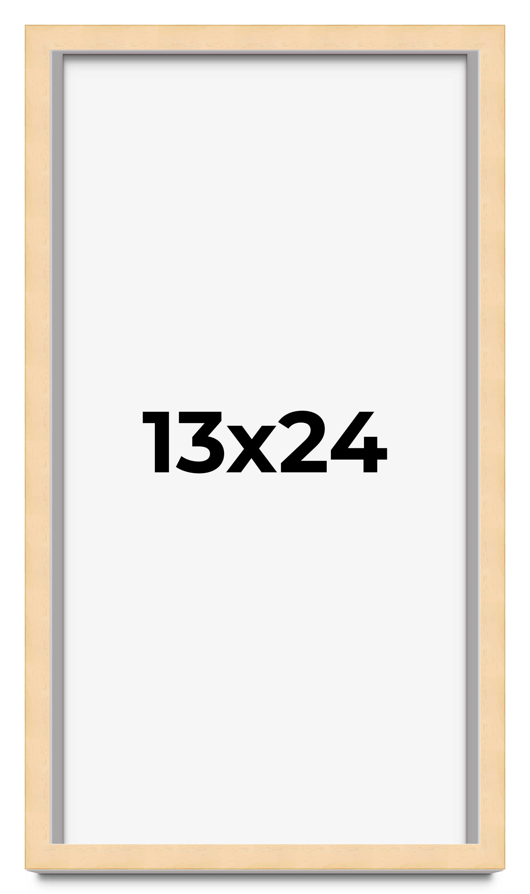 13x24 Frame Natural Brown Picture Frame Modern Photo Frame UV Acrylic ...