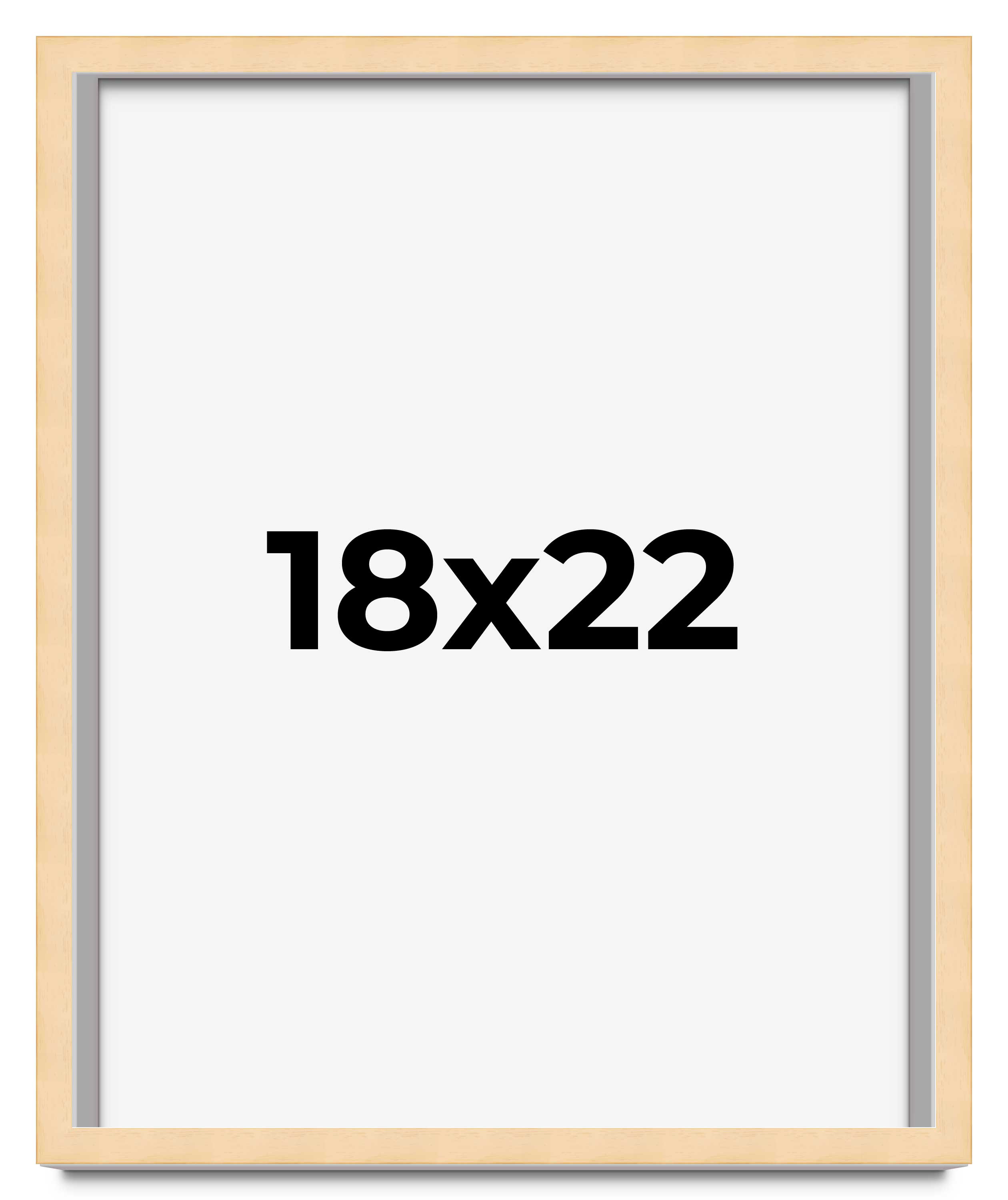 18x22 Frame Beige Real Wood Picture Frame Width 0.75 inches | Interior ...