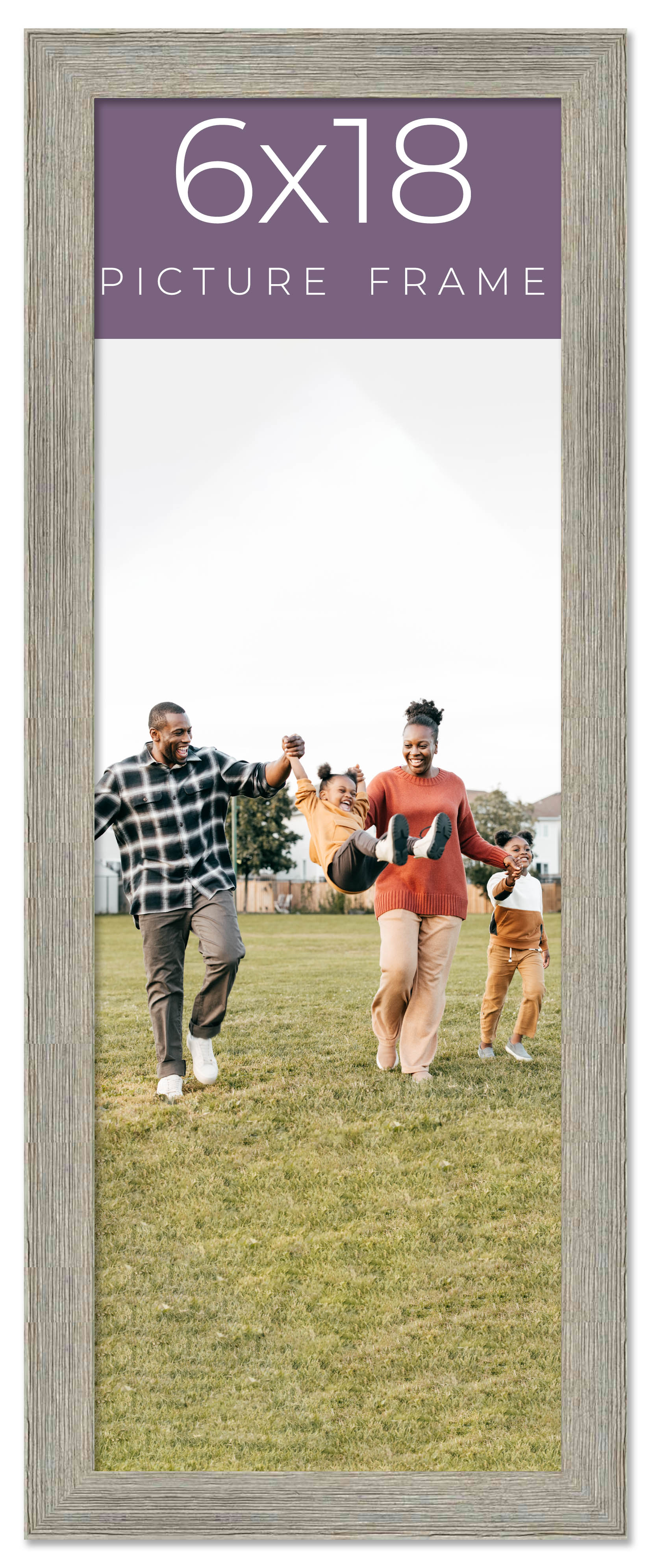 6x18 Frame Grey Real Wood Picture Frame Width 1.5 Inches | Interior ...