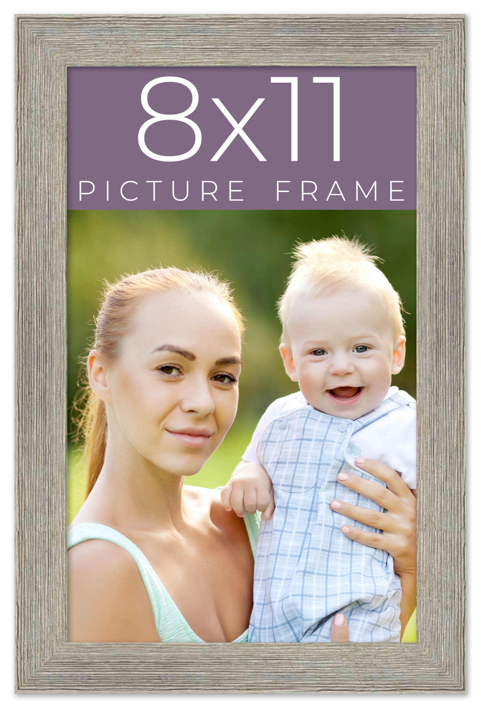 8x11 Frame Grey Real Wood Picture Frame Width 1.5 Inches | Interior ...