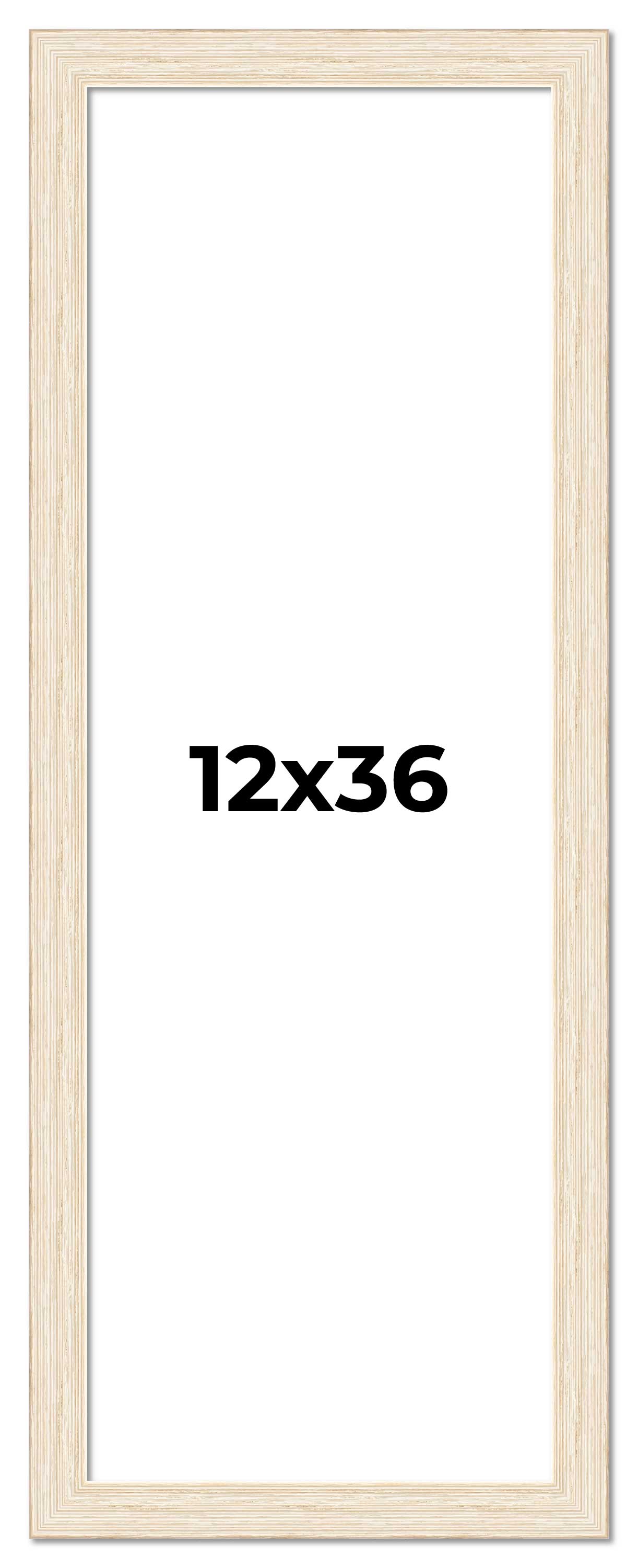 12x36 Frame White Real Wood Picture Frame Width 1.5 inches | Interior ...