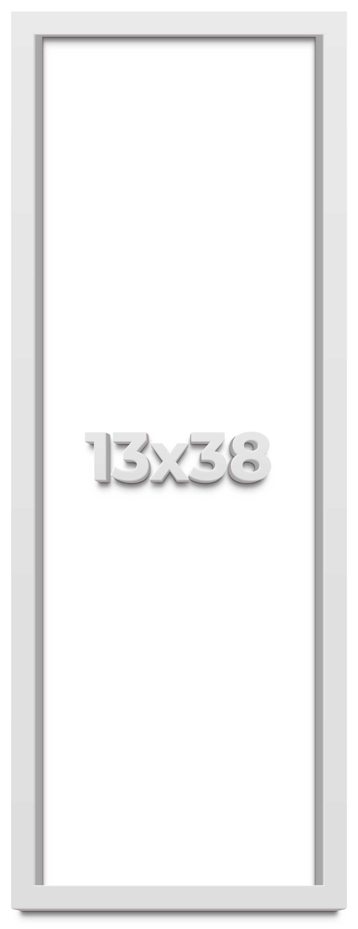 13x38 Shadow Box High Gloss White Display Frame | 1.625 Inches Deep | 1 ...