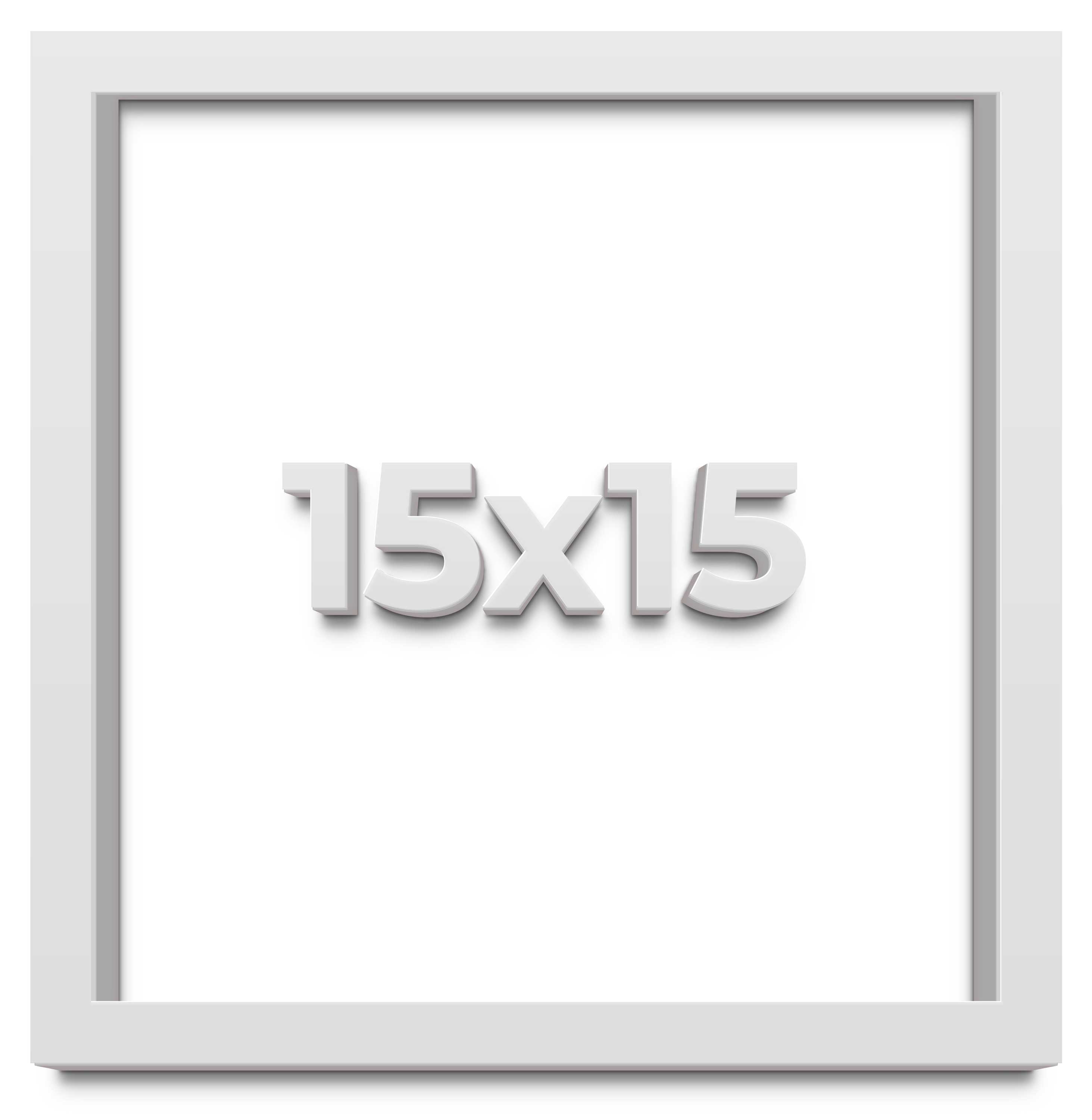 15x15 Shadow Box High Gloss White Display Frame | 1.625 Inches Deep | 1 ...
