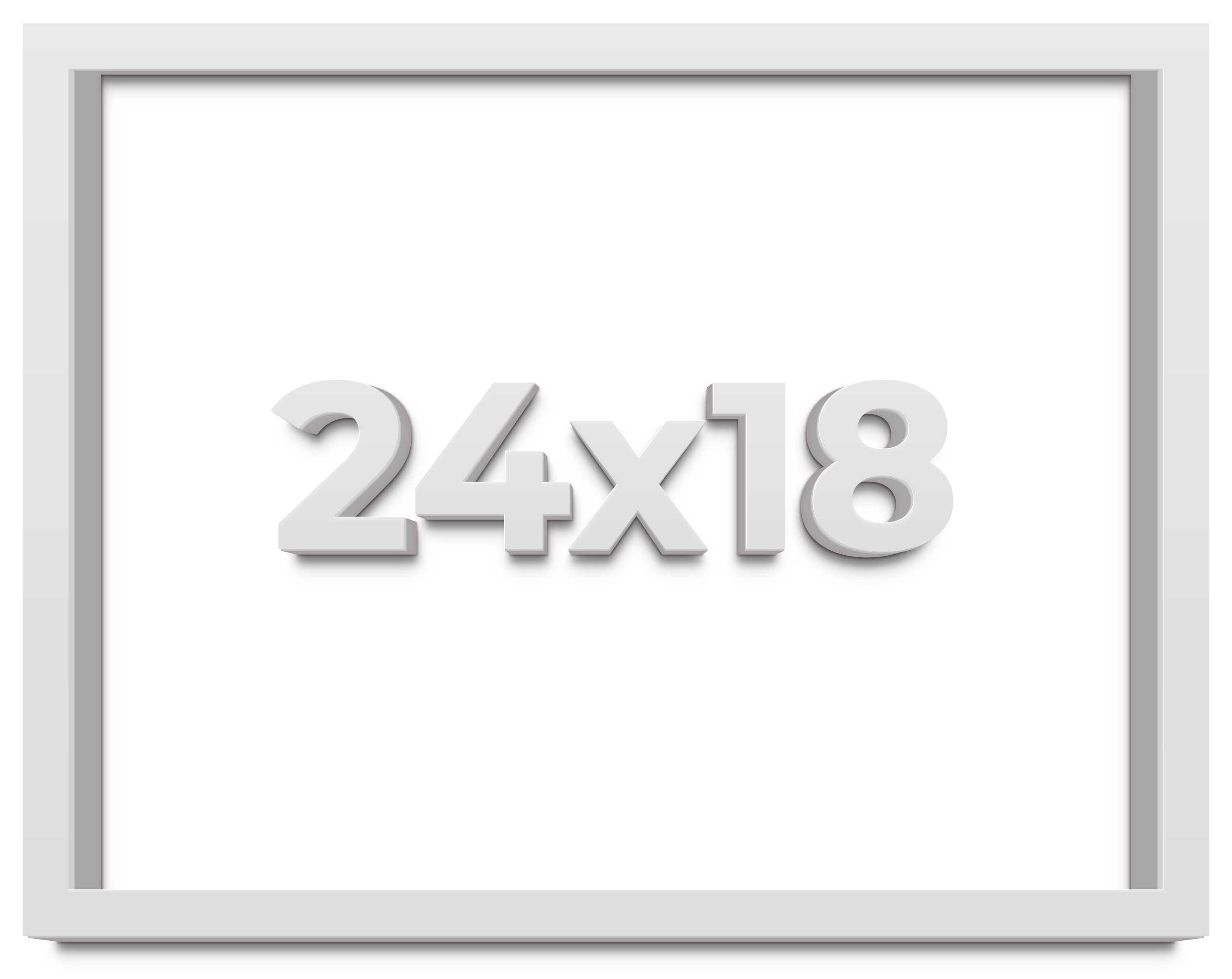 24x18 Shadow Box High Gloss White Display Frame | 1.625 Inches Deep | 1 ...