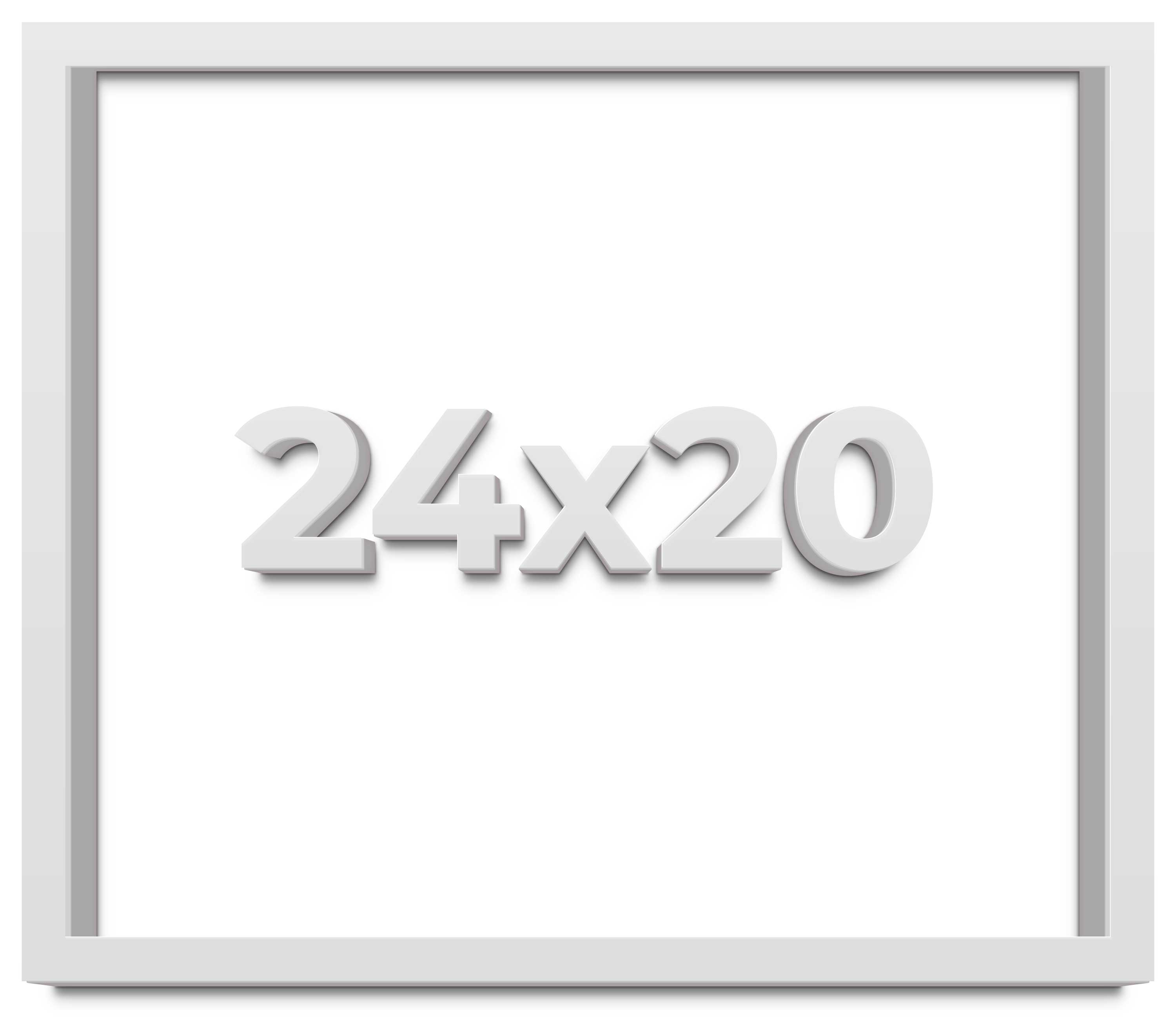 24x20 Shadow Box High Gloss White Display Frame | 1.625 Inches Deep | 1 ...