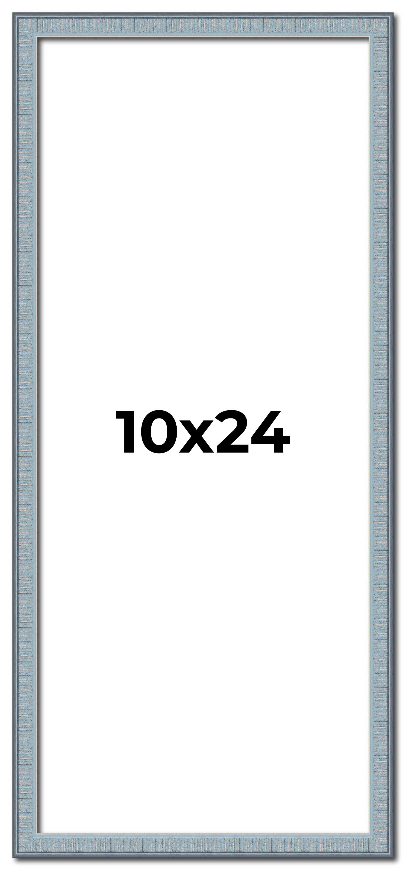 10x24 Frame Blue Scuffed Farm Board Solid Wood Picture Frame Width 0.75 ...