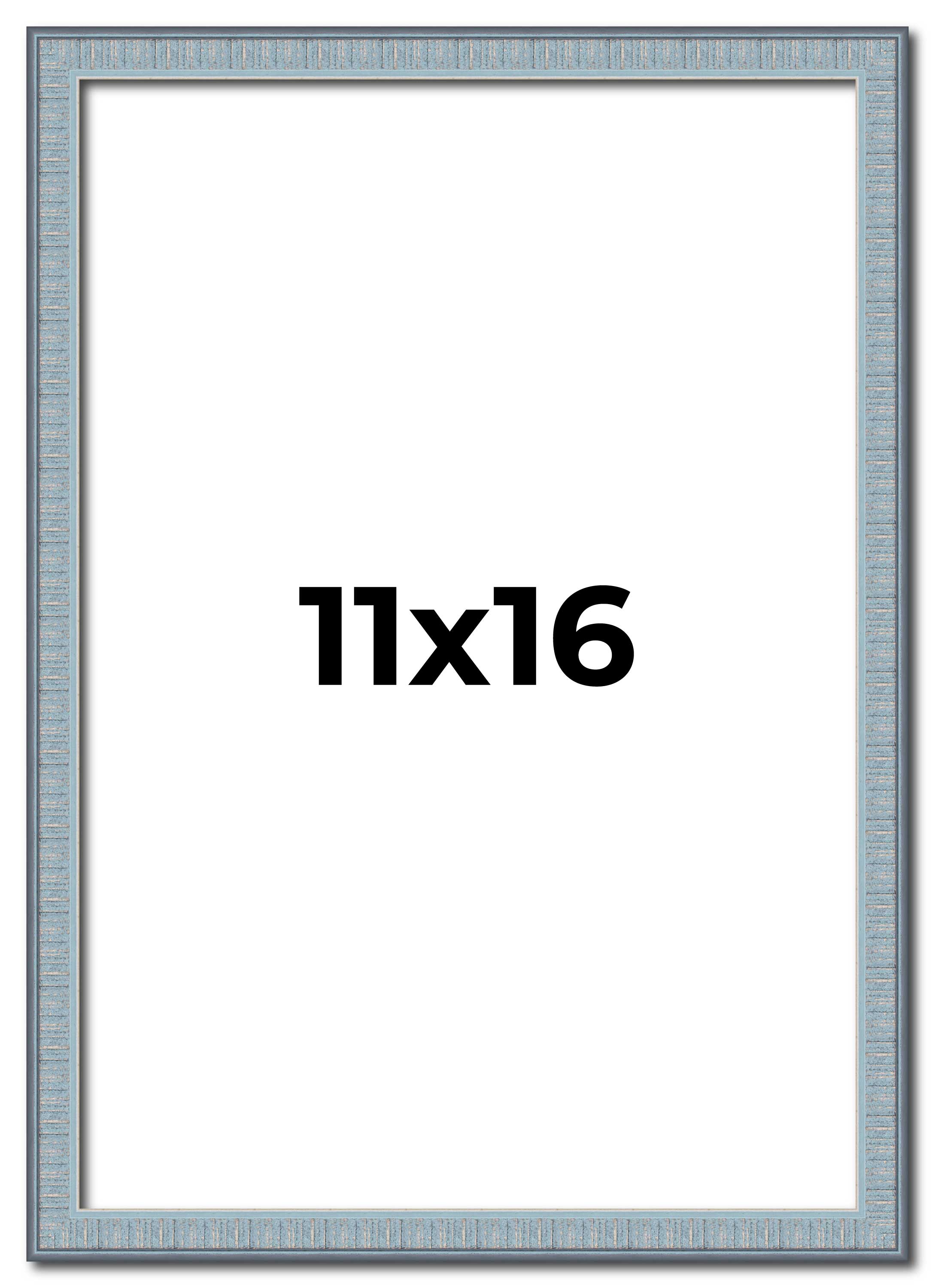 11x16 Frame Blue Scuffed Farm Board Real Pine Wood Picture Frame Width ...