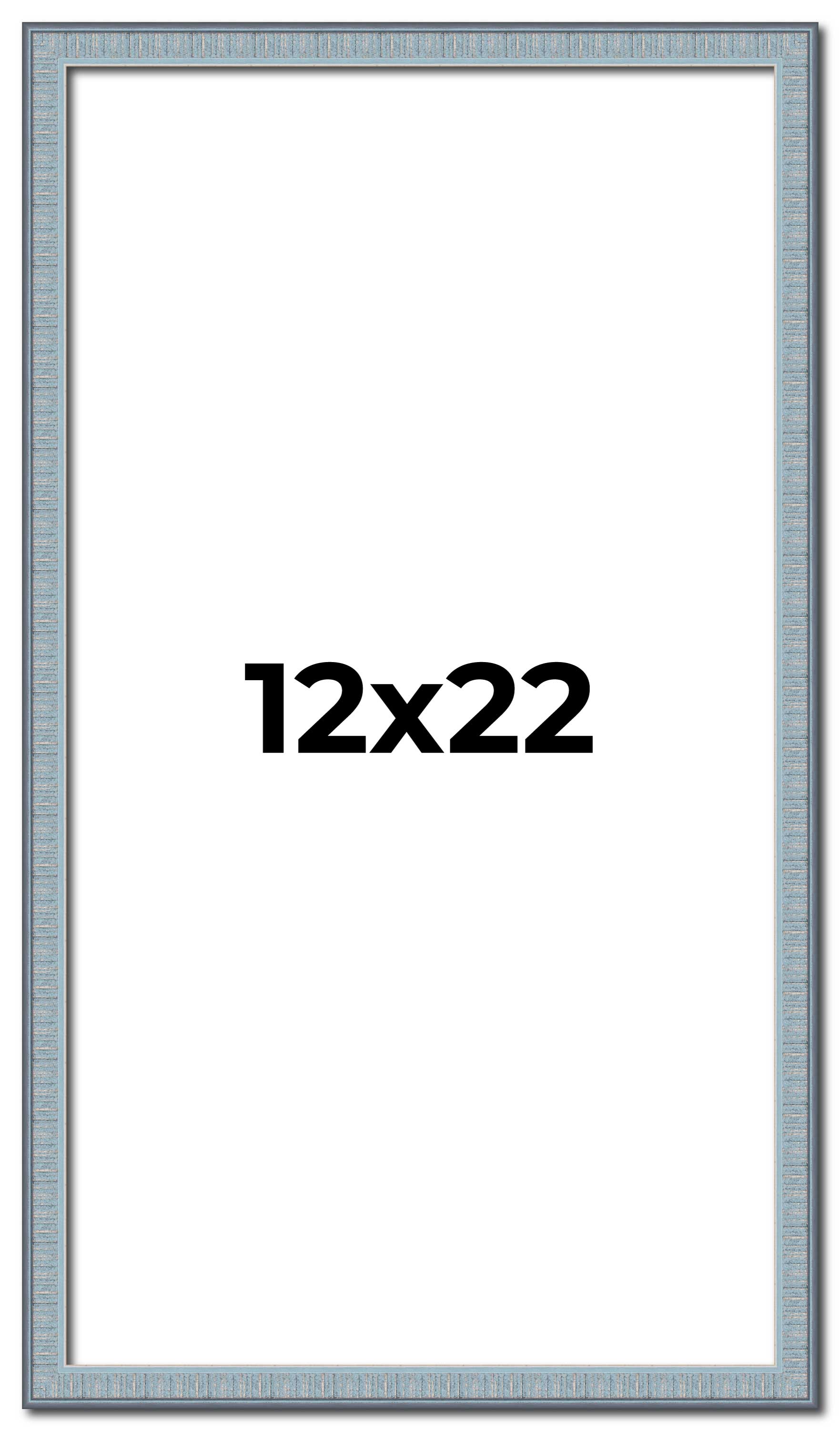 12x22 Frame Blue Scuffed Farm Board Solid Wood Picture Frame Width 0.75 ...