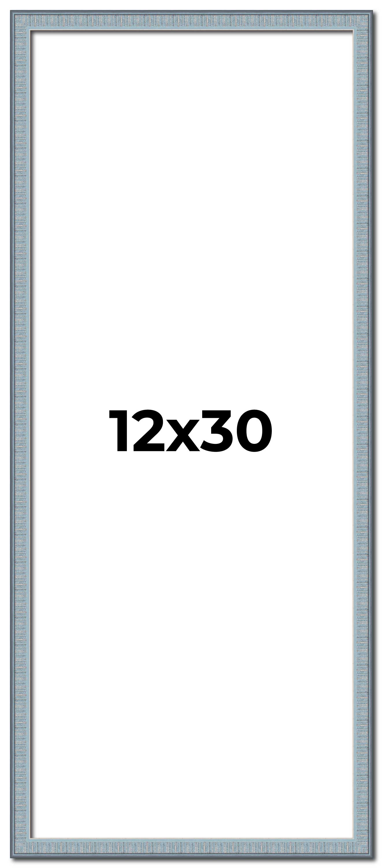 12x30 Frame Blue Picture Frame Complete Modern Photo Frame UV Acrylic ...