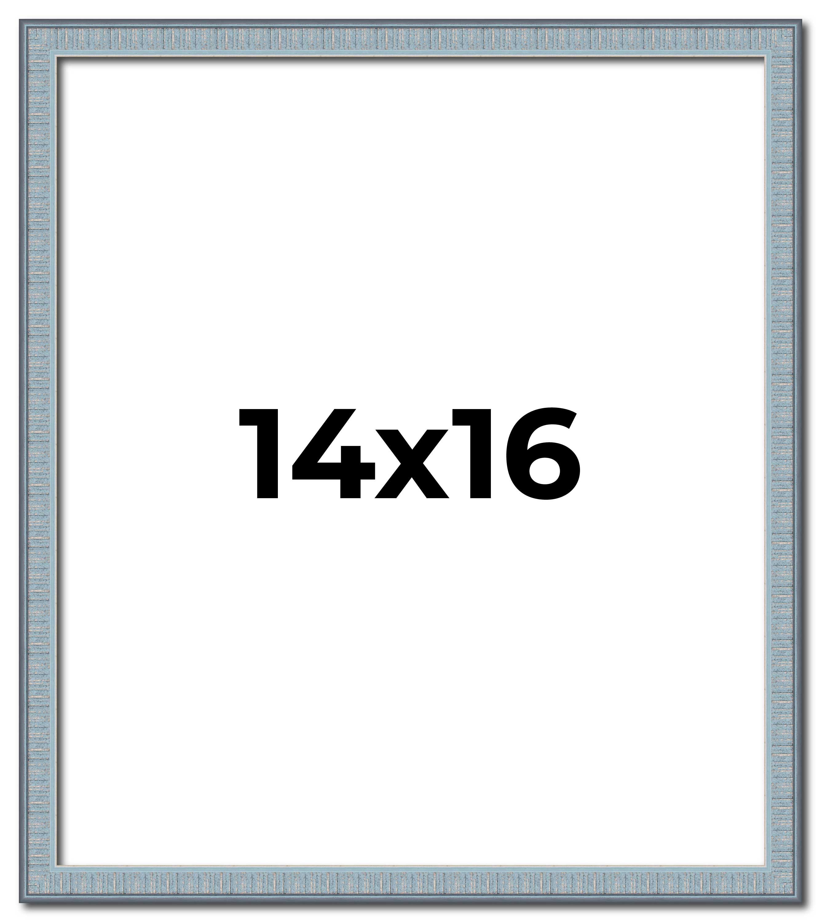 14x16 Frame Blue Picture Frame Complete Modern Photo Frame UV Acrylic ...