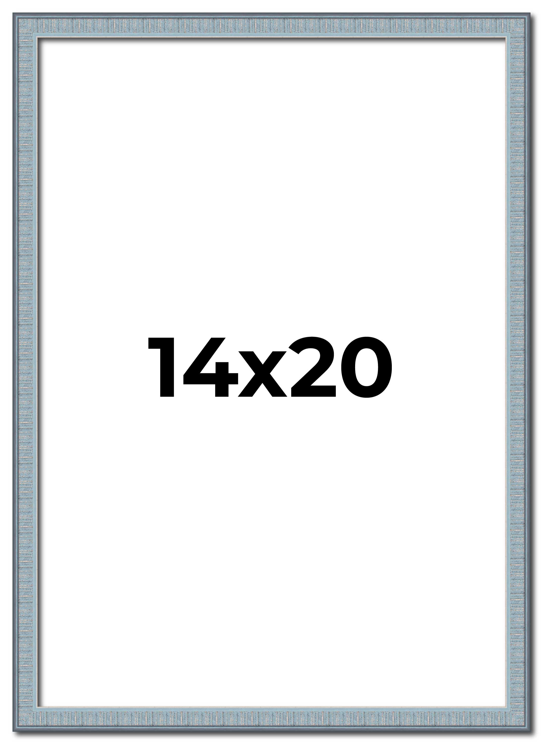 14x20 Frame Blue Scuffed Farm Board Solid Wood Picture Frame Width 0.75 ...
