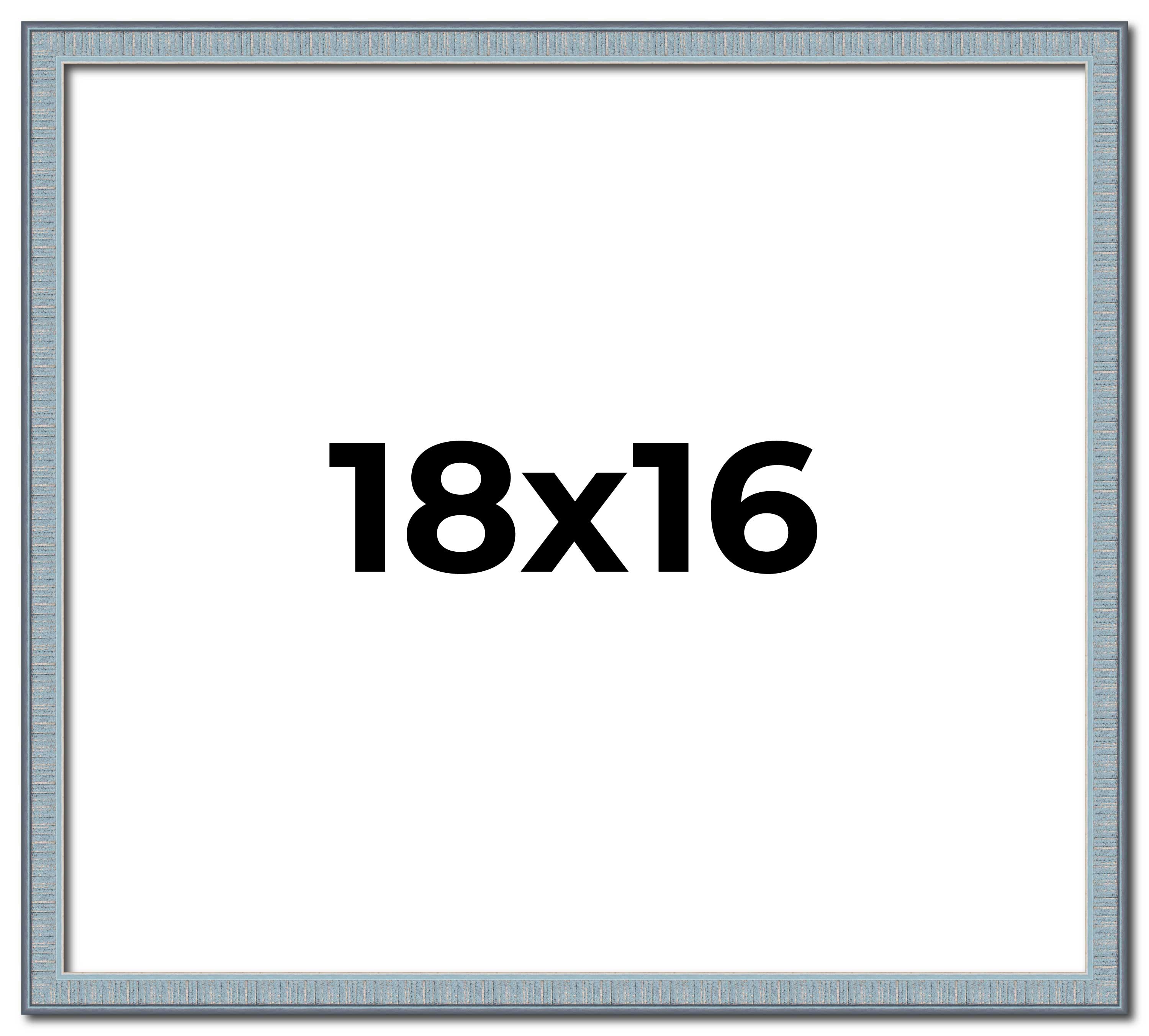 18x16 Frame Blue Scuffed Farm Board Solid Wood Picture Frame Width 0.75 ...