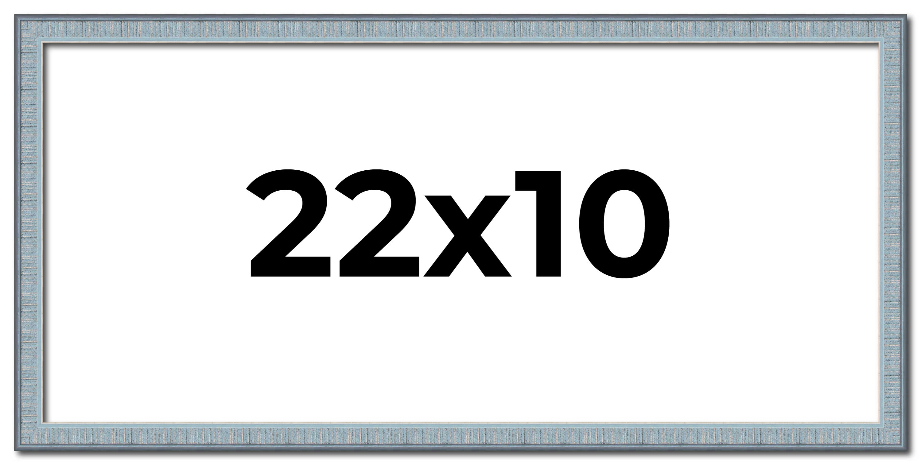 22x10 Frame Blue Picture Frame Complete Modern Photo Frame UV Acrylic ...