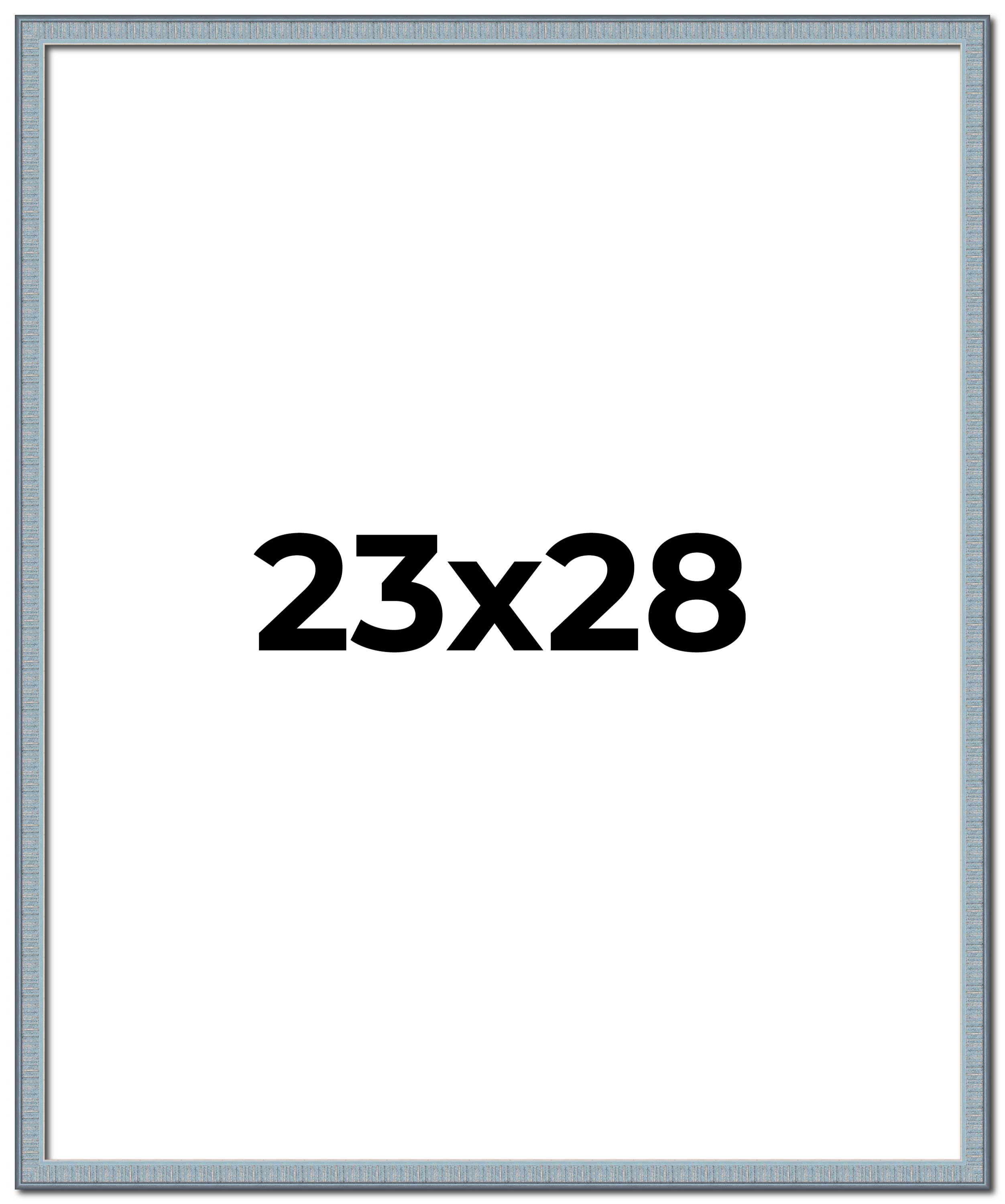 23x28 Frame Blue Scuffed Farm Board Solid Wood Picture Frame Width 0.75 ...