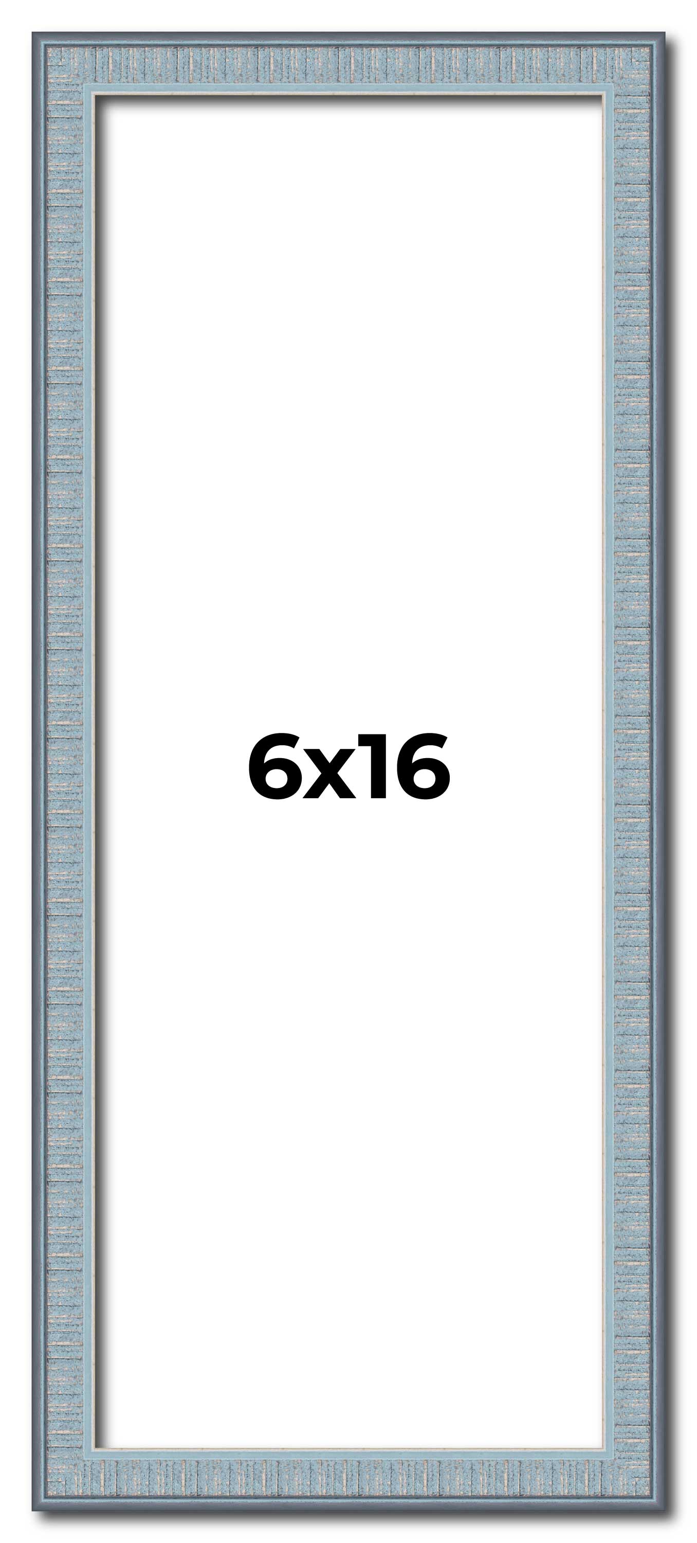 6x16 Frame Blue Picture Frame Complete Modern Photo Frame UV Acrylic ...