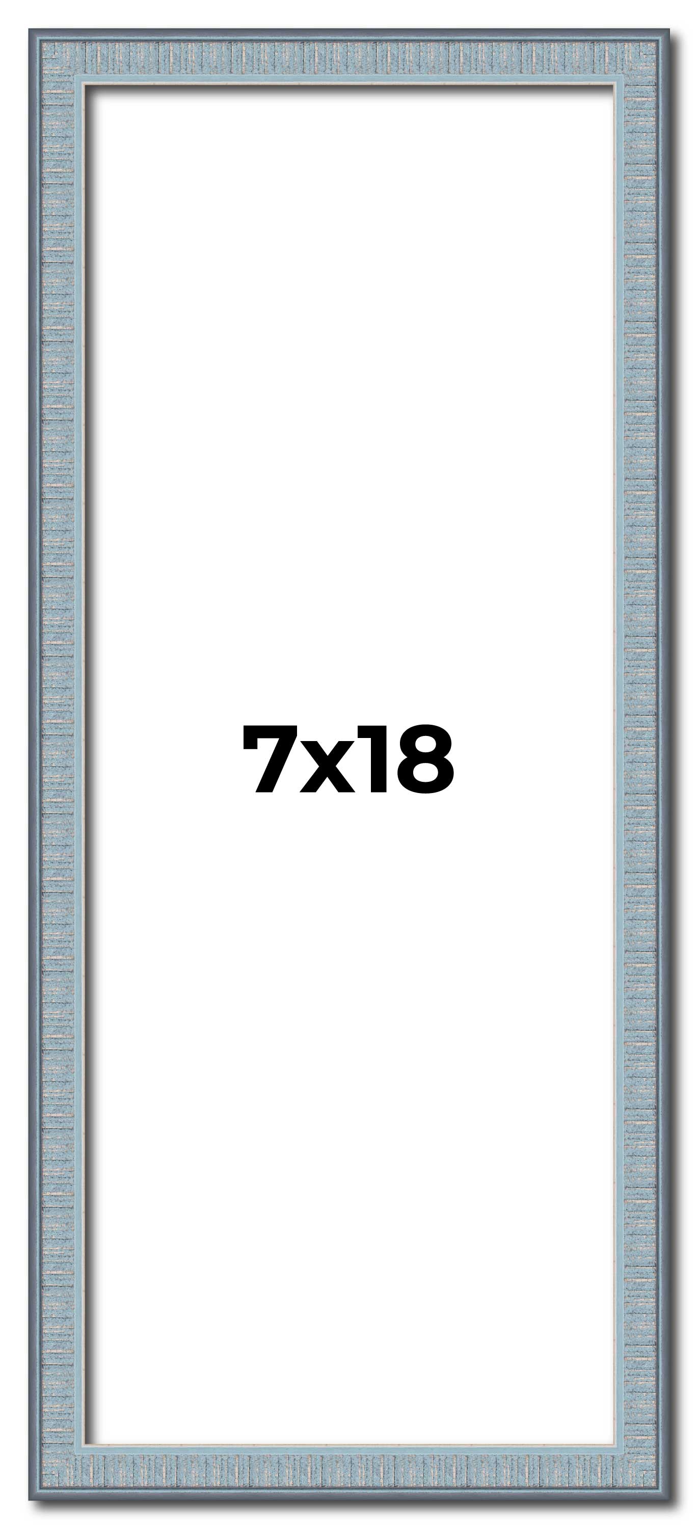 7x18 Frame Blue Picture Frame Complete Modern Photo Frame UV Acrylic ...