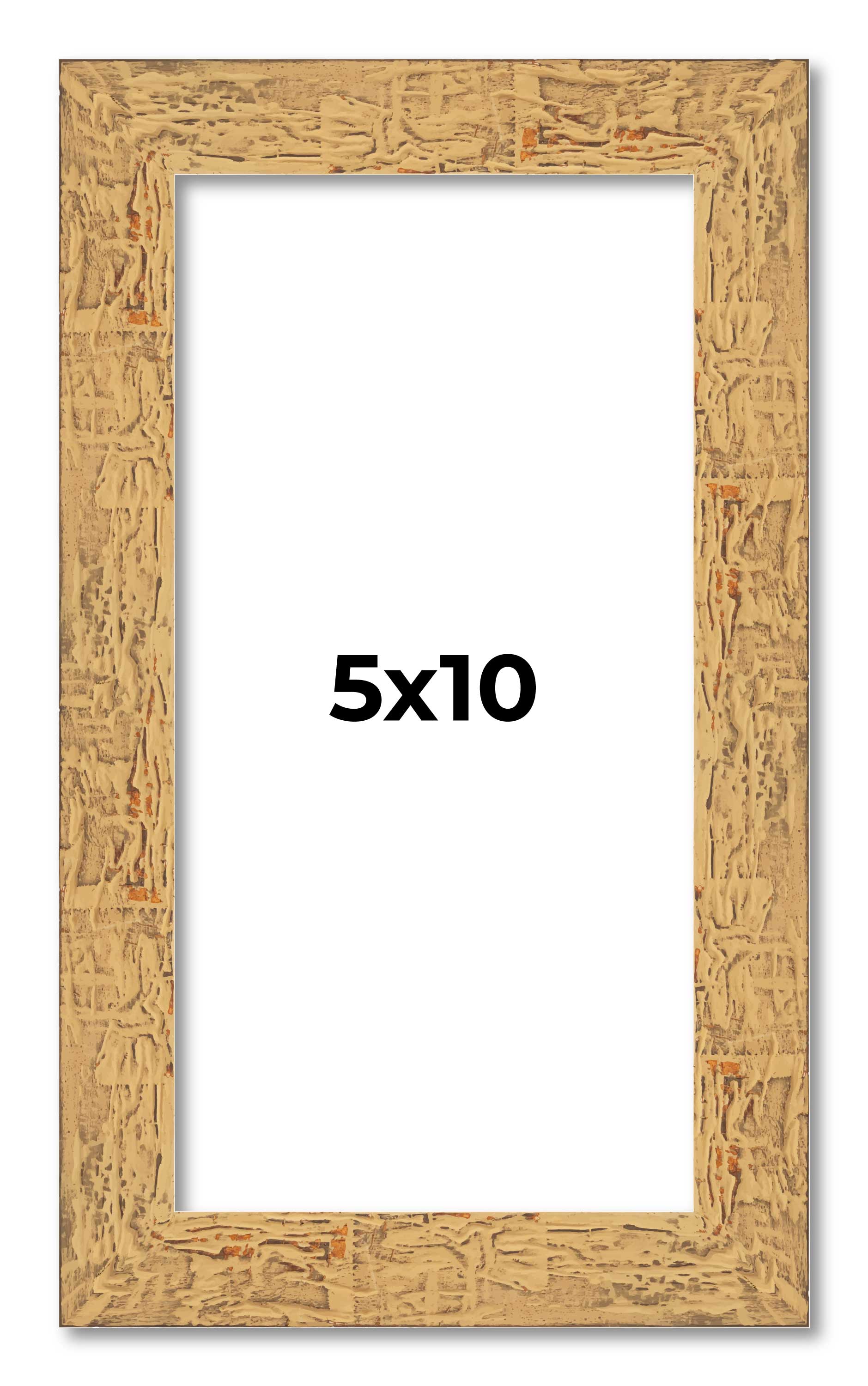 5x10 In Frame Beige Real Wood Picture Frame Width 1.25 inches ...
