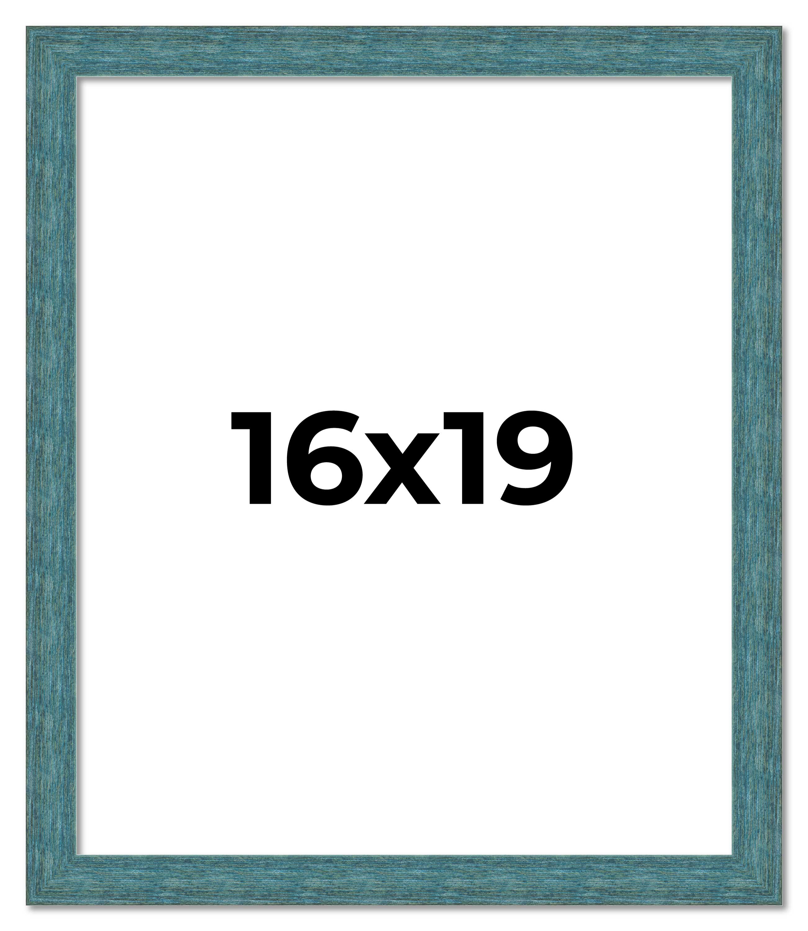 16x19 Frame Blue Rustic Barnwood Solid Wood Picture Frame Width 1.25 ...
