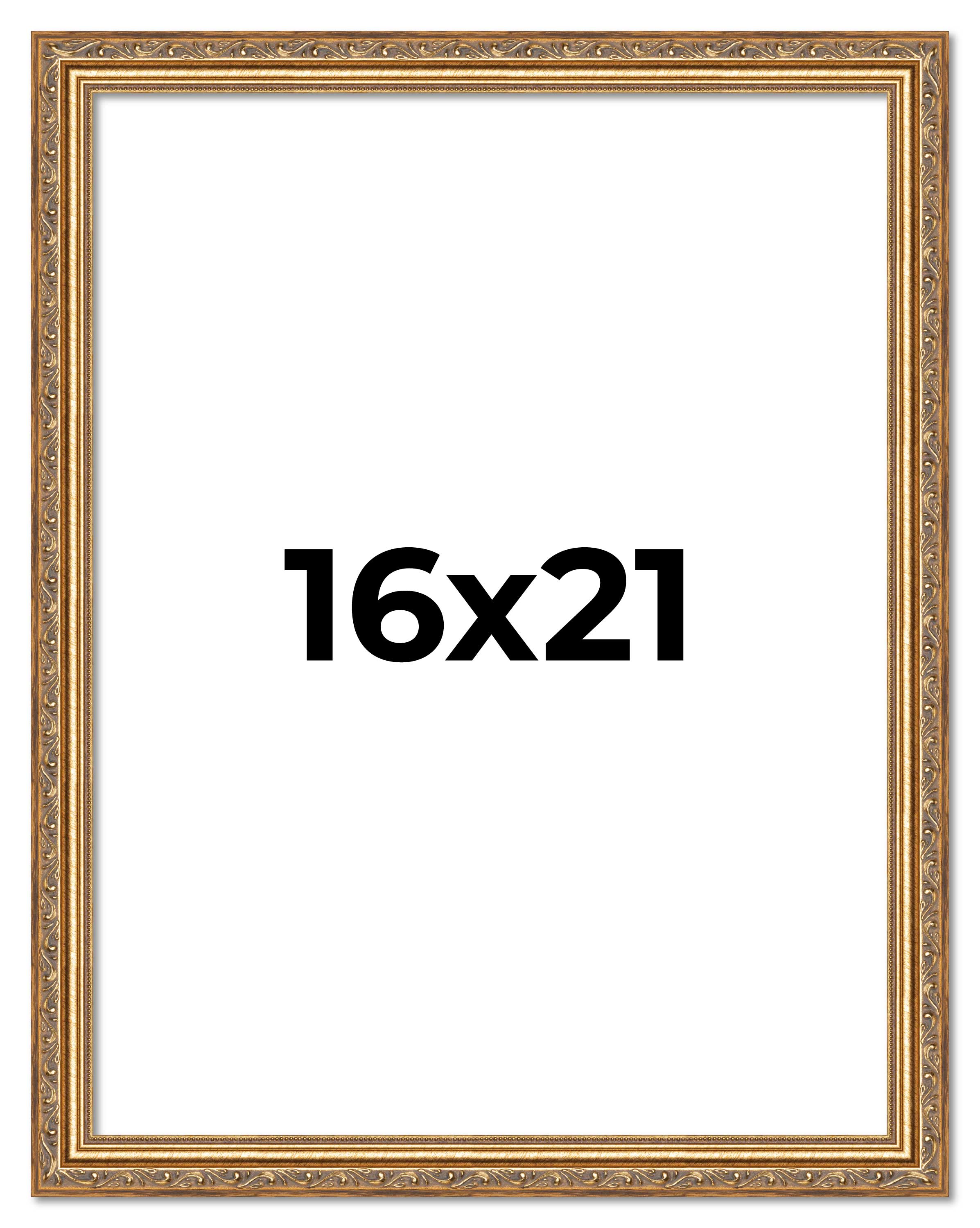 16x21 Frame Gold Solid Wood Picture Frame Width 1.25 Inches | Interior ...