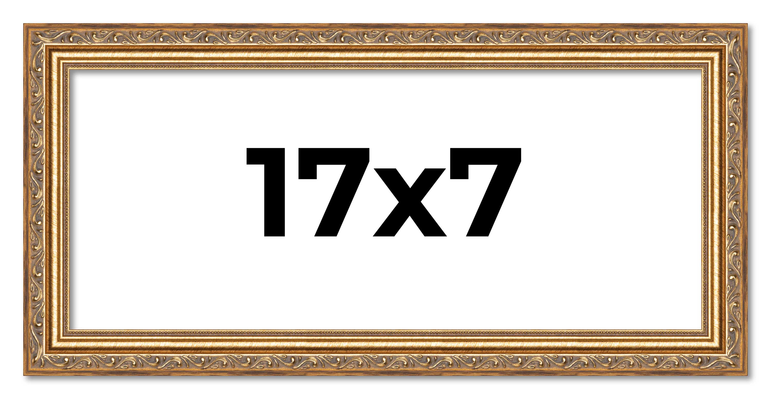 17x7 Frame Gold Solid Wood Picture Frame Width 1.25 Inches | Interior ...