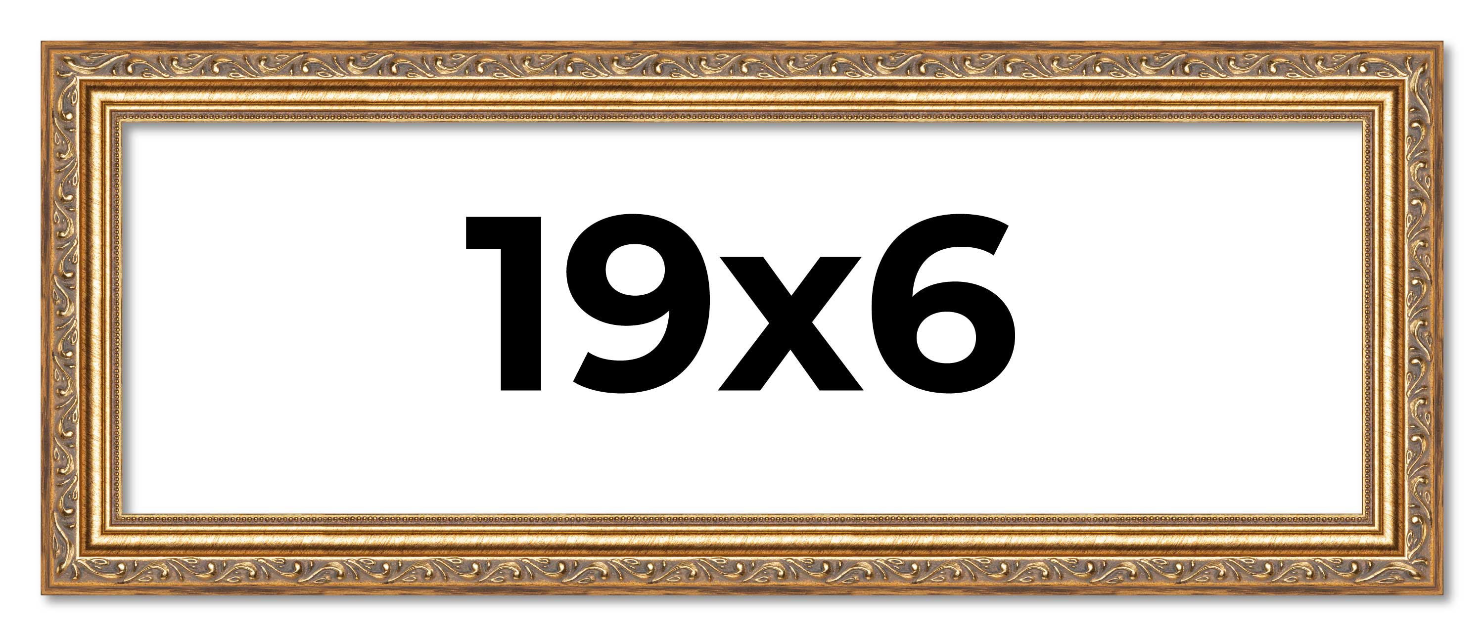 19x6 Frame Gold Solid Wood Picture Frame Width 1.25 Inches | Interior ...