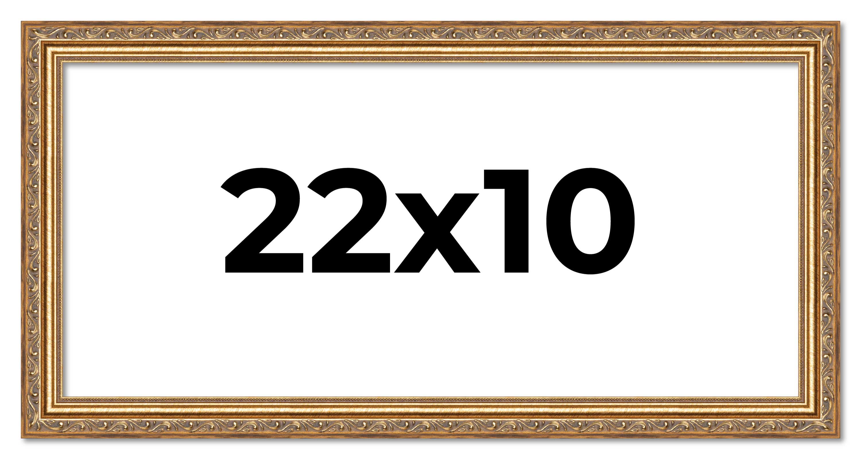 22x10 Frame Gold Solid Wood Picture Frame Width 1.25 Inches | Interior ...