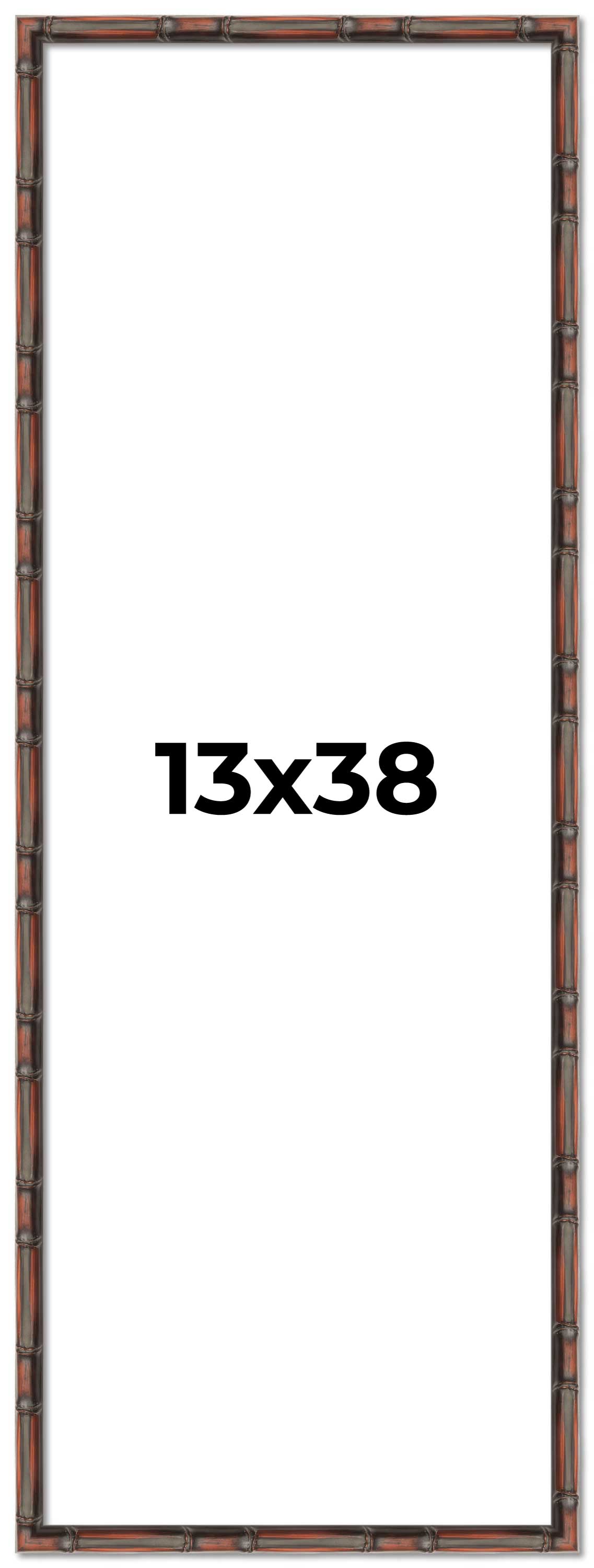 13x38 Frame Brown Bamboo with Dark Coffee/Walnut Finish | Solid Wood ...