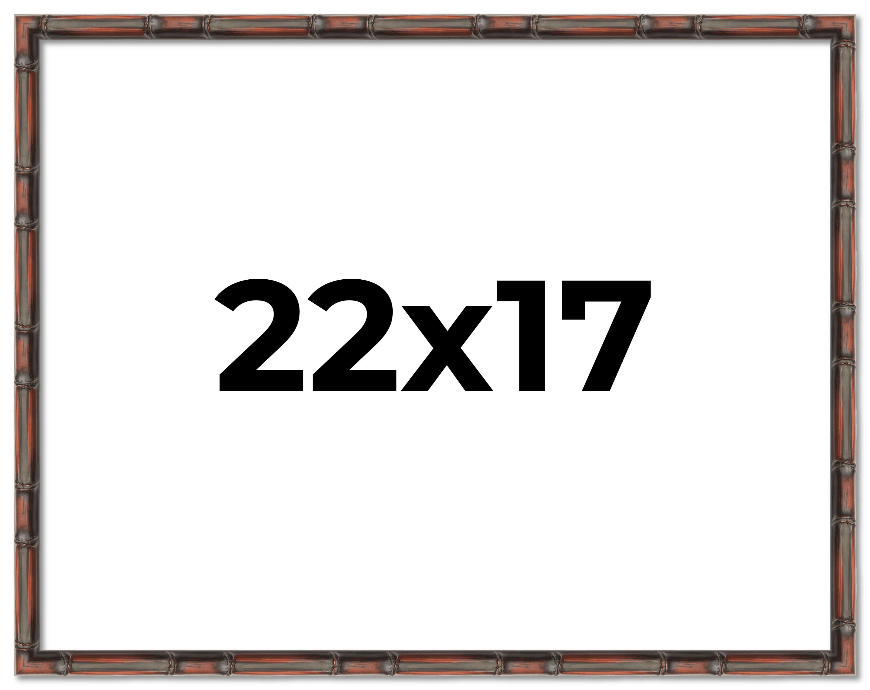22x17 Frame Brown Bamboo with Dark Coffee/Walnut Finish | Solid Wood ...