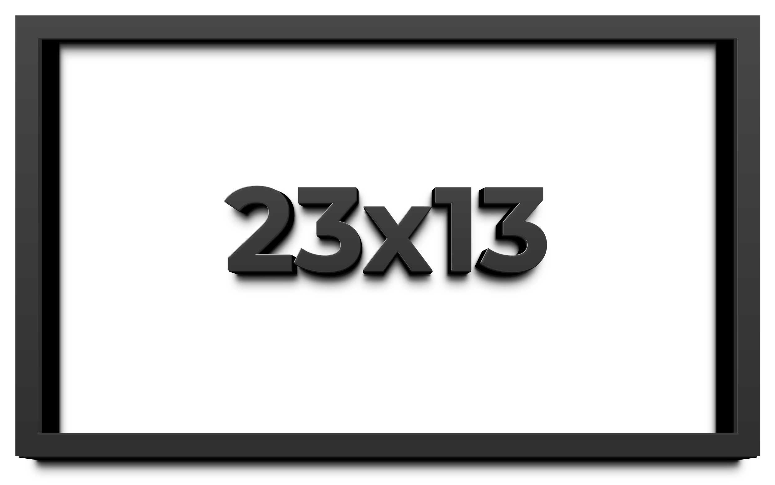 23x13 Shadow Box Frame Black | 2 Inches Deep Real Wood Contemporary ...