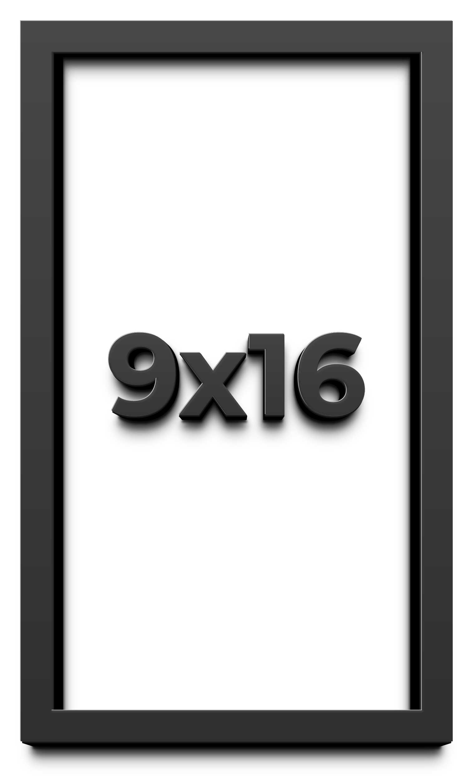 9x16 Shadow Box Frame Black | 2 Inches Deep Real Wood Contemporary ...