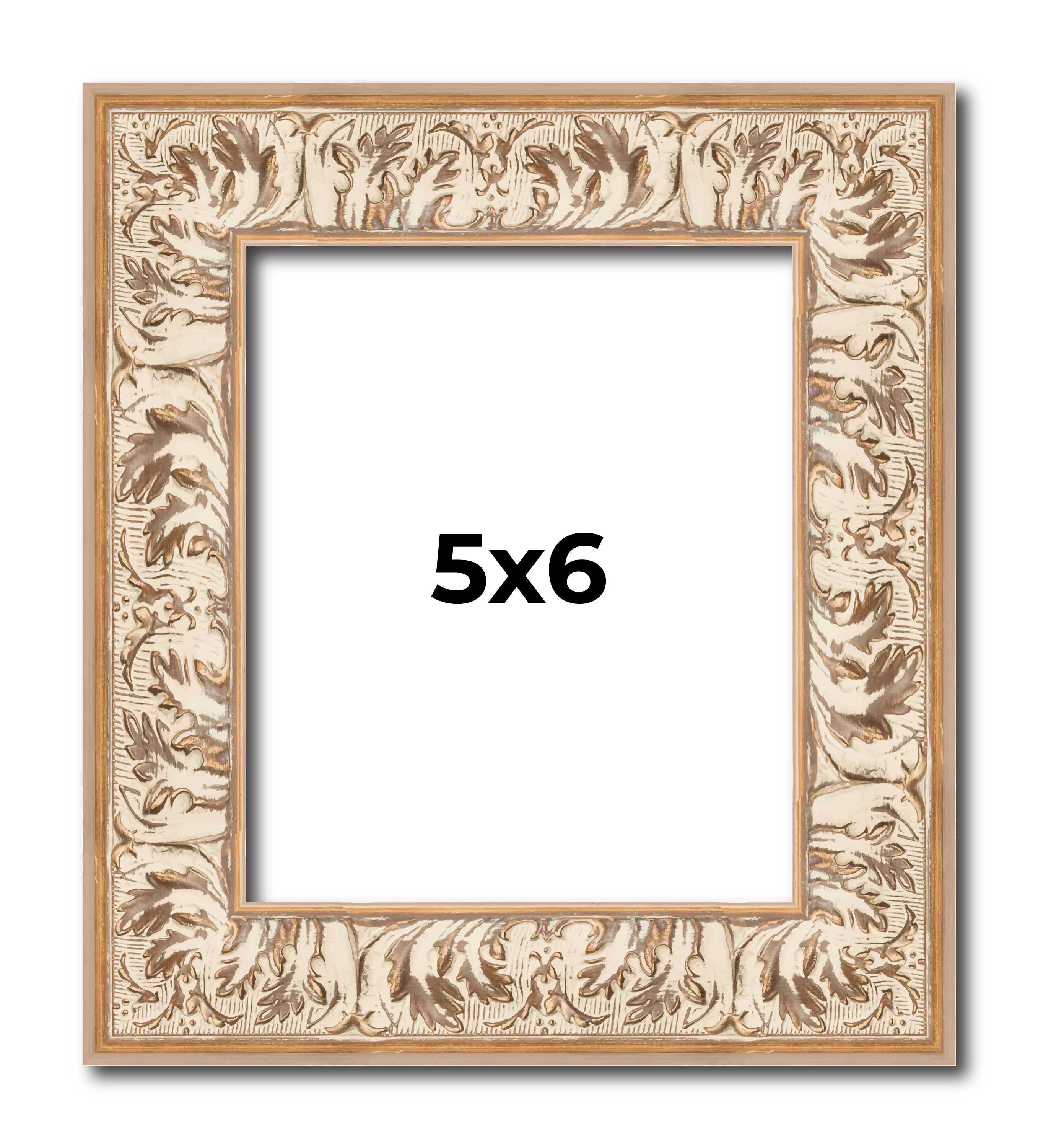 5x6 In Frame White Real Wood Picture Frame Width 1.5 inches | Interior ...