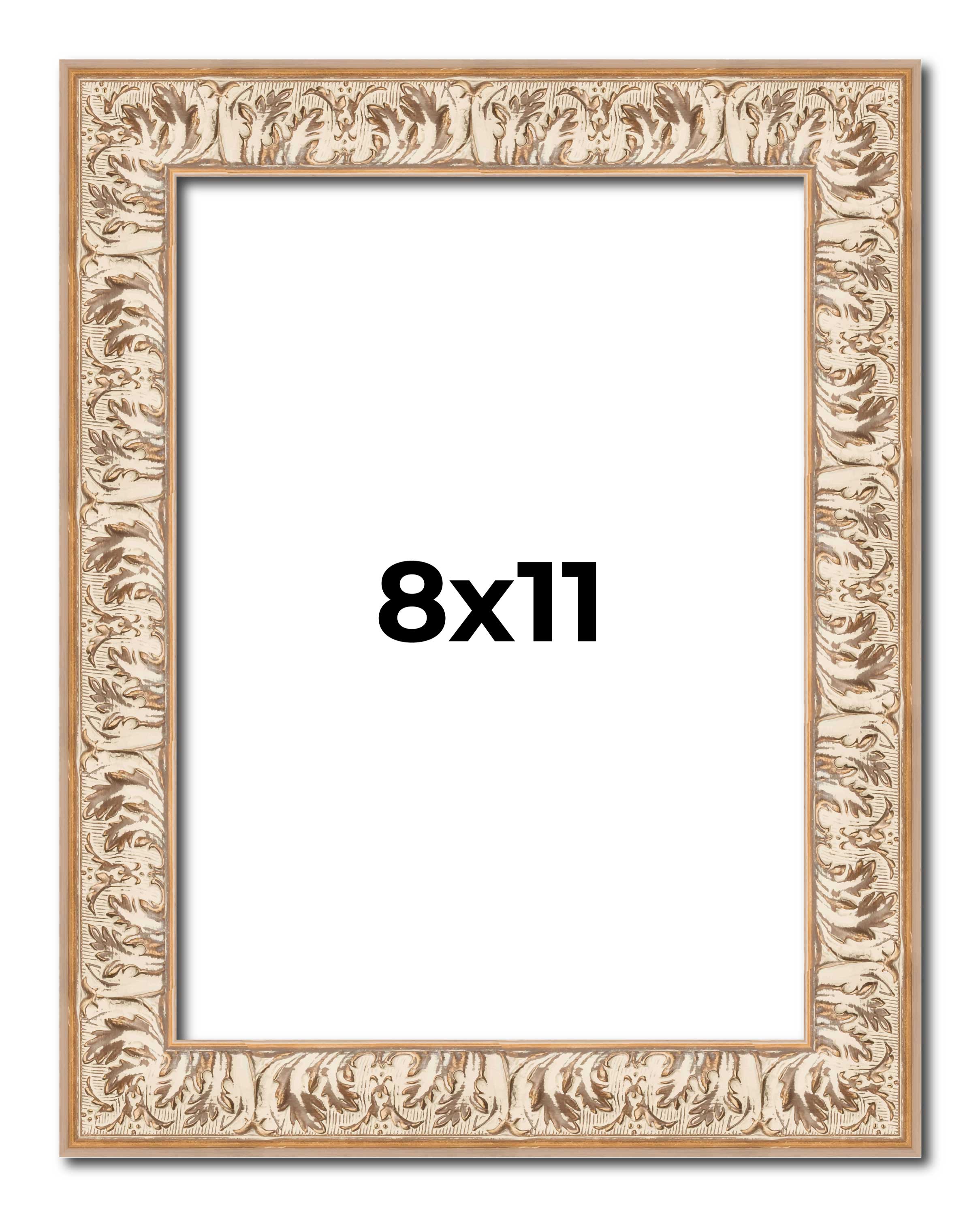 8x11 Frame White Real Wood Picture Frame Width 1.5 inches | Interior ...