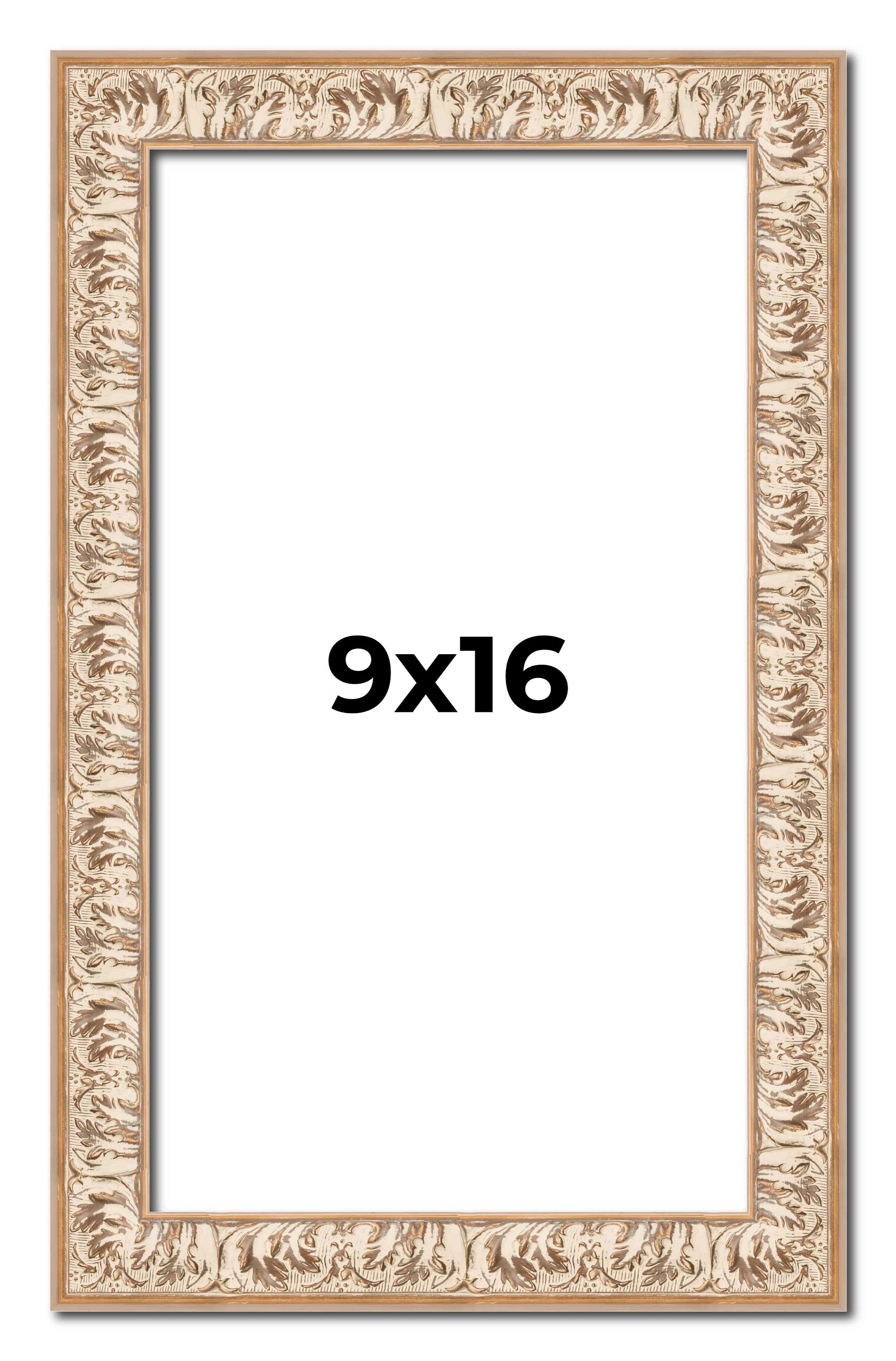 9x16 Frame White Real Wood Picture Frame Width 1.5 inches | Interior ...